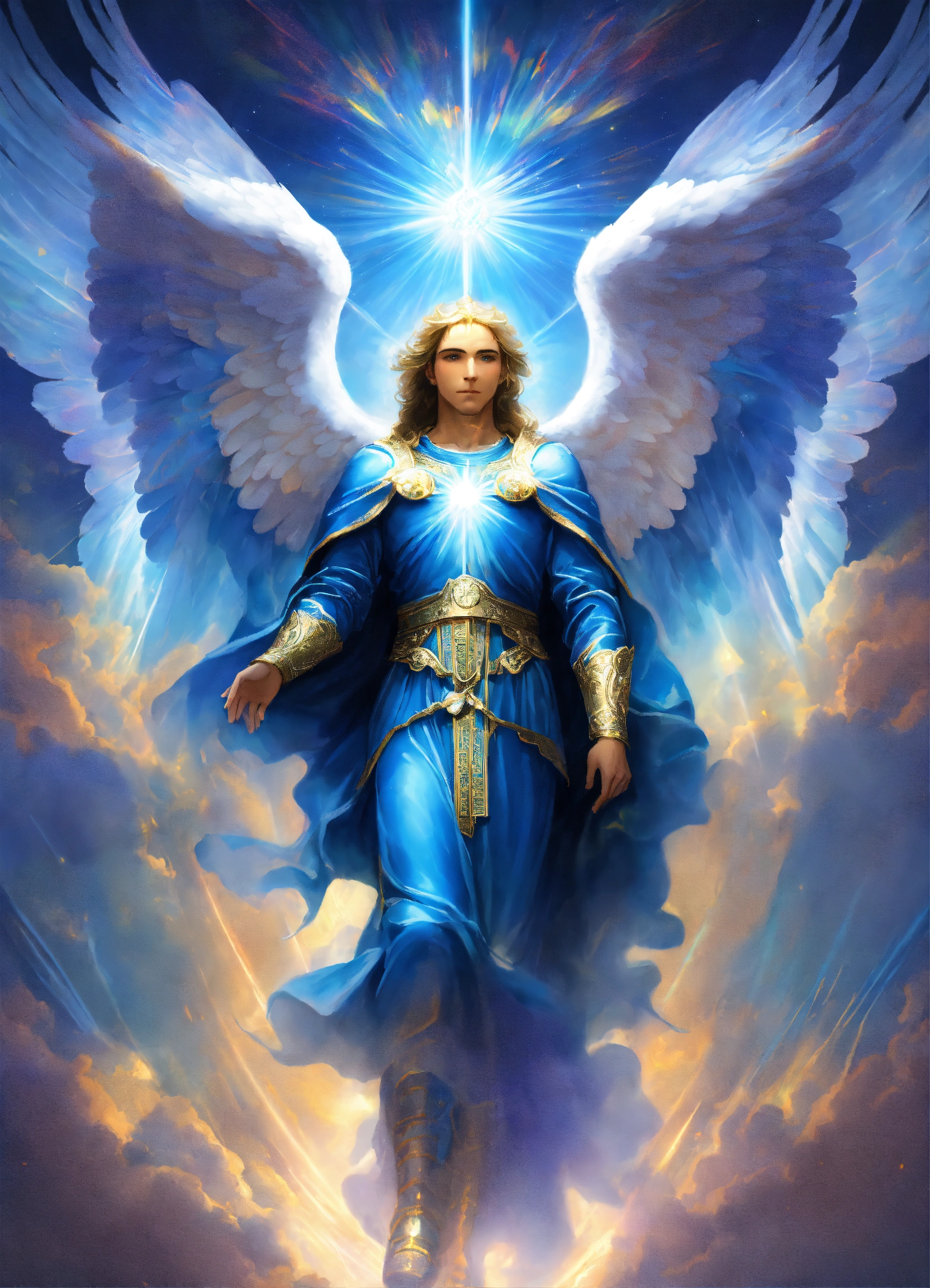 Lexica - Archangel Michael with an elderly visage, mystical presence ...