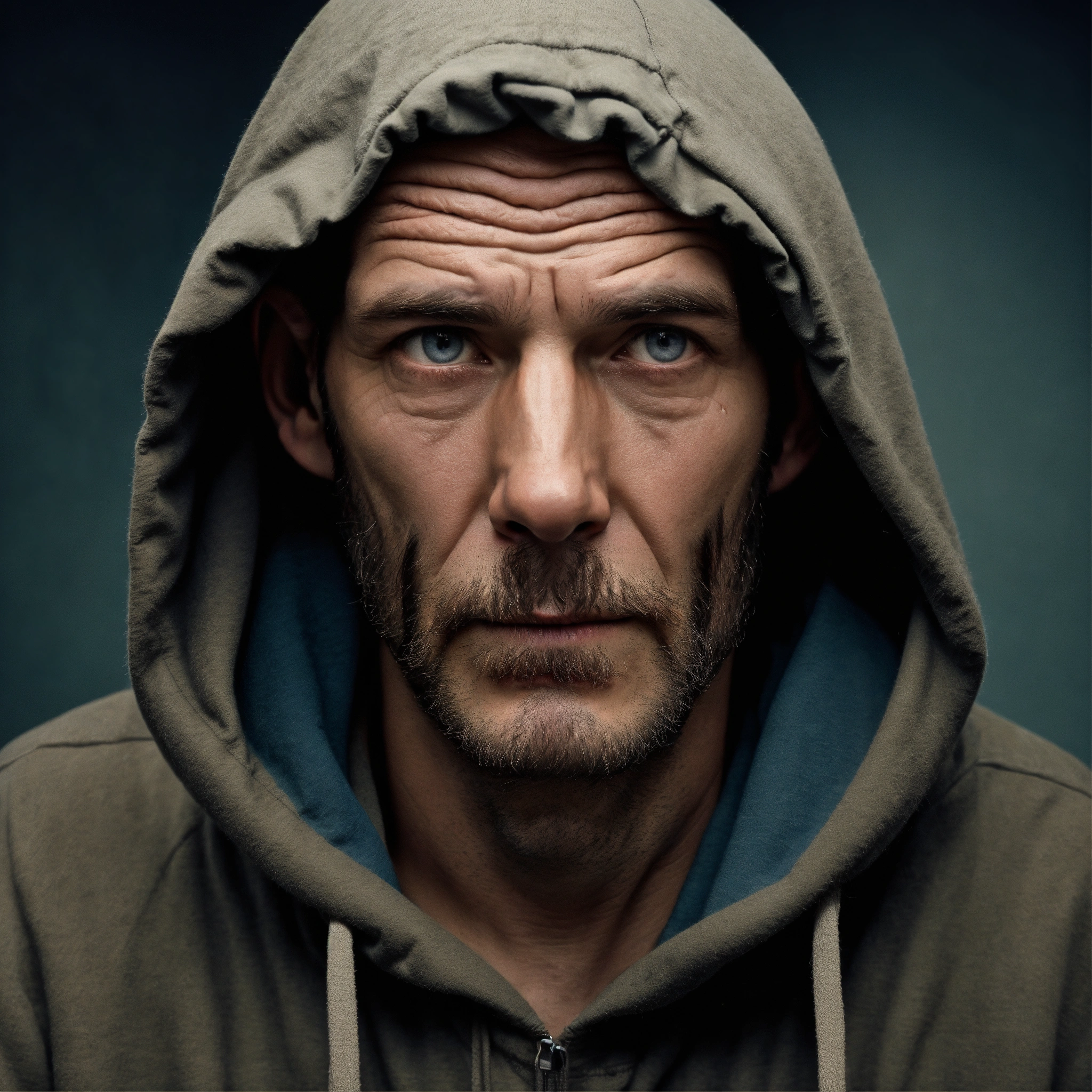 Lexica - A GIANT HOMELESS MAN WITH BALD HEAD, DROOPY FACE, NO MUSTACHE ...