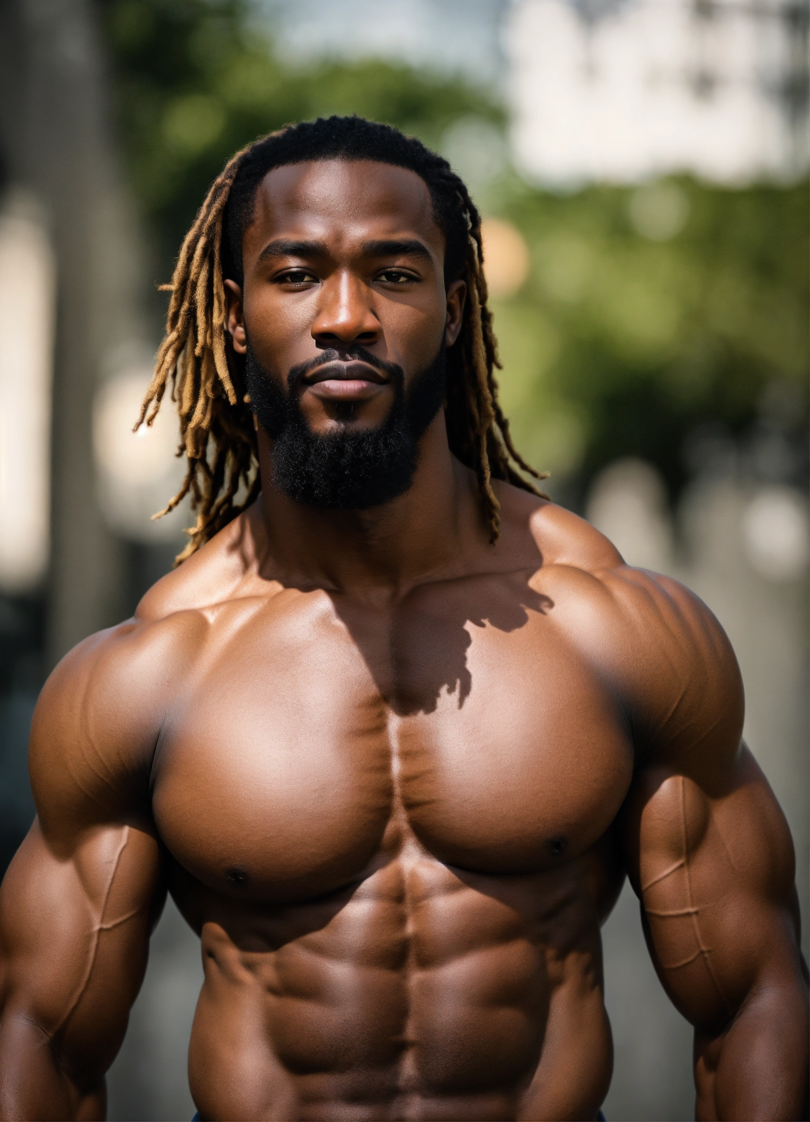 Lexica - African men, long hair, well-developed body muscles ...