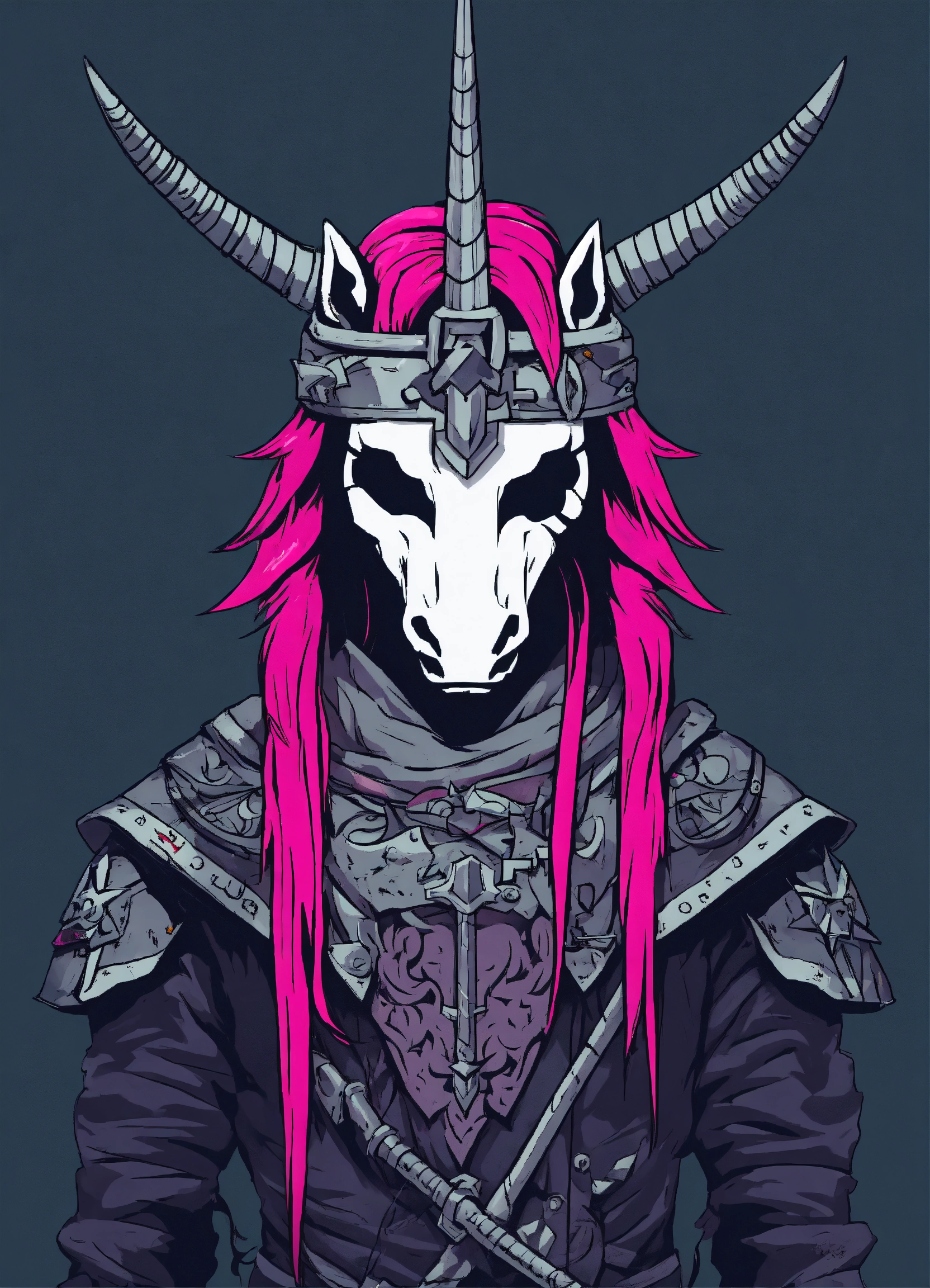 Lexica - Death metal music, emo unicorn, viking, game character, minimalism