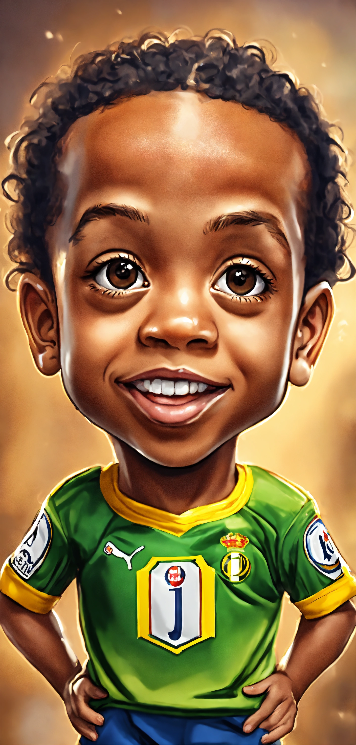Lexica - Ronaldinho cute baby cartoon big eyes realist caricature dent ...