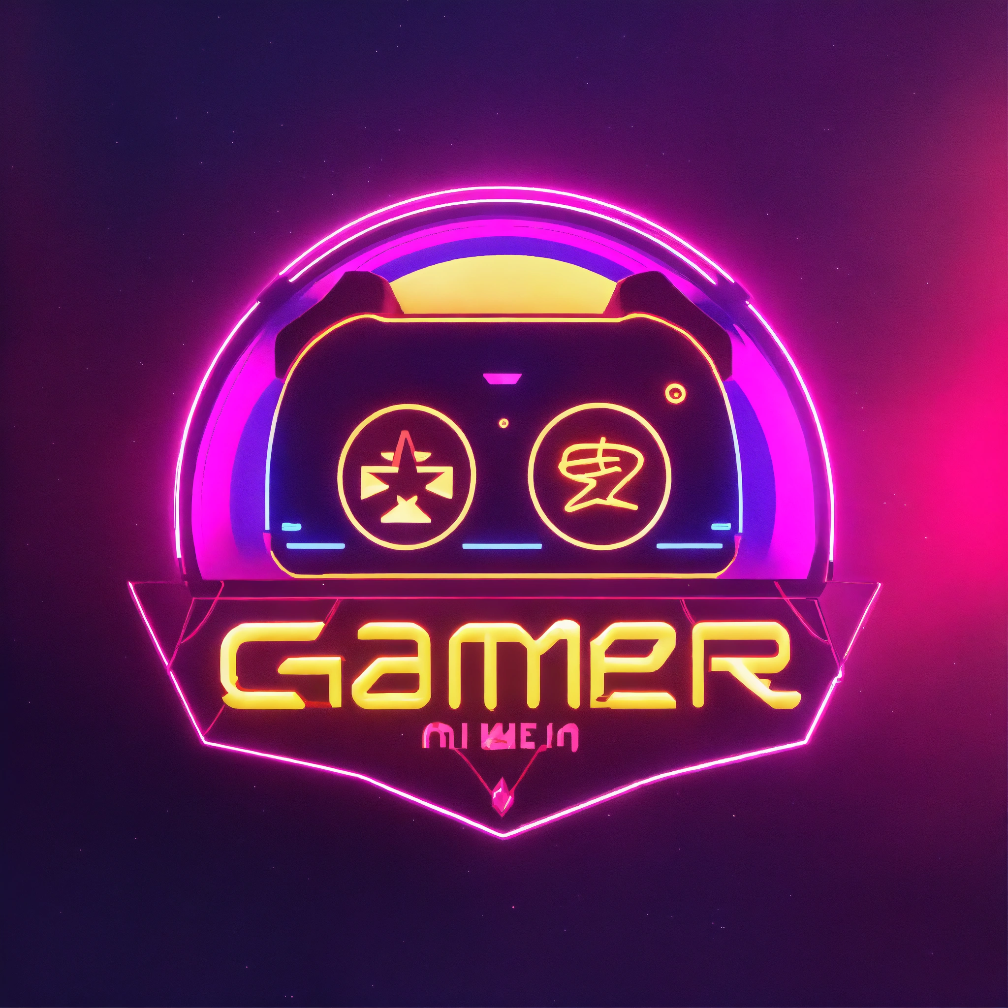 Lexica - "Nikitten", "Gamer", logo, retrowave, 8k