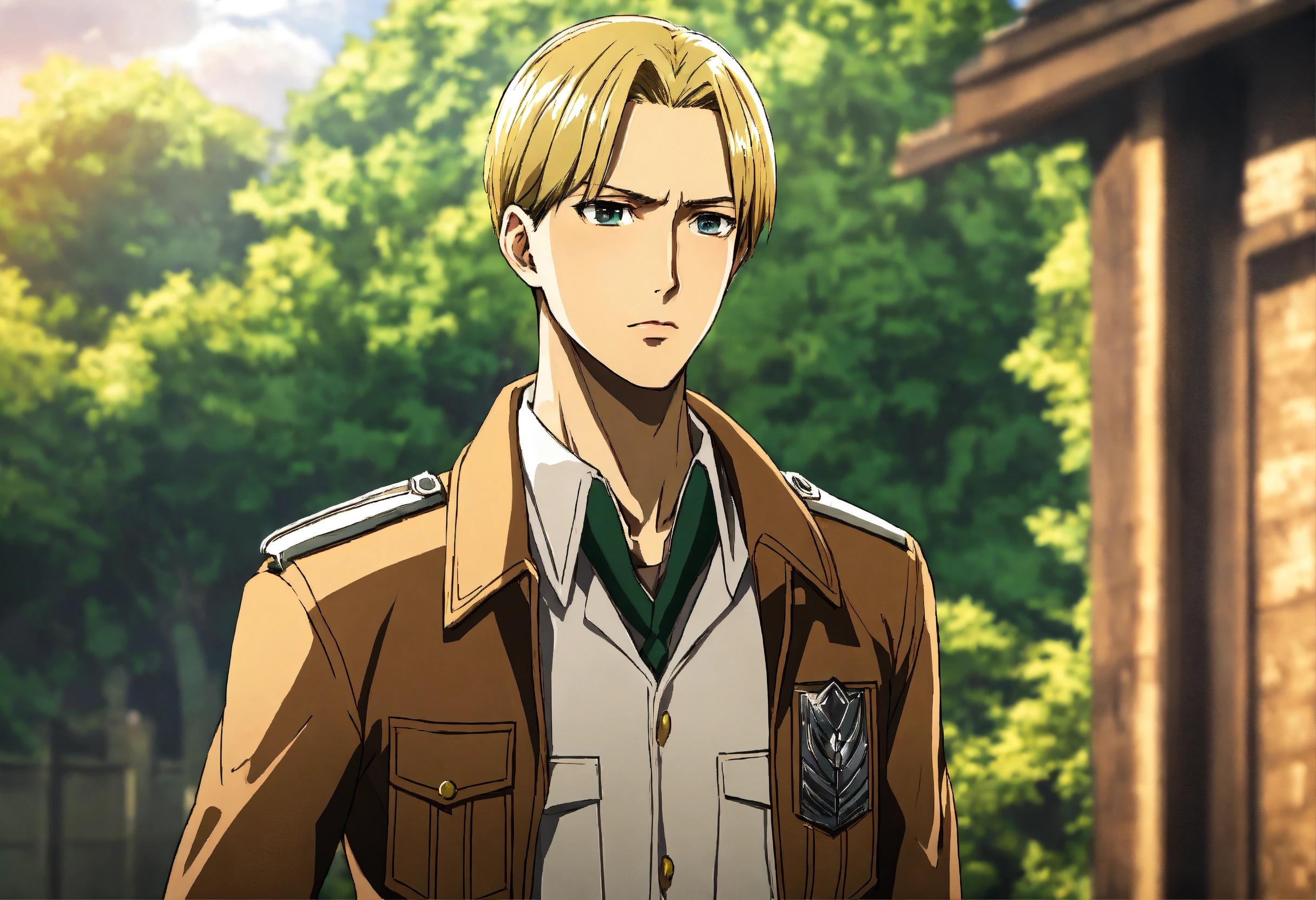 Lexica - Commander erwin, attack on titan, with his hands in his pockets,