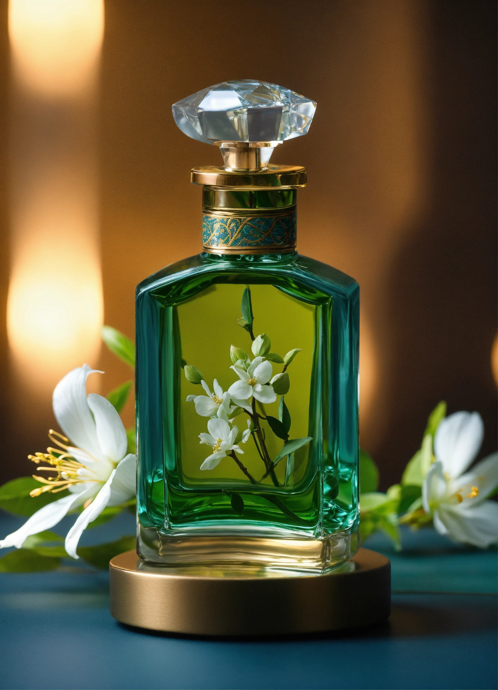 Lexica - A minimal green-blue coloured small glass Arabian perfume ...