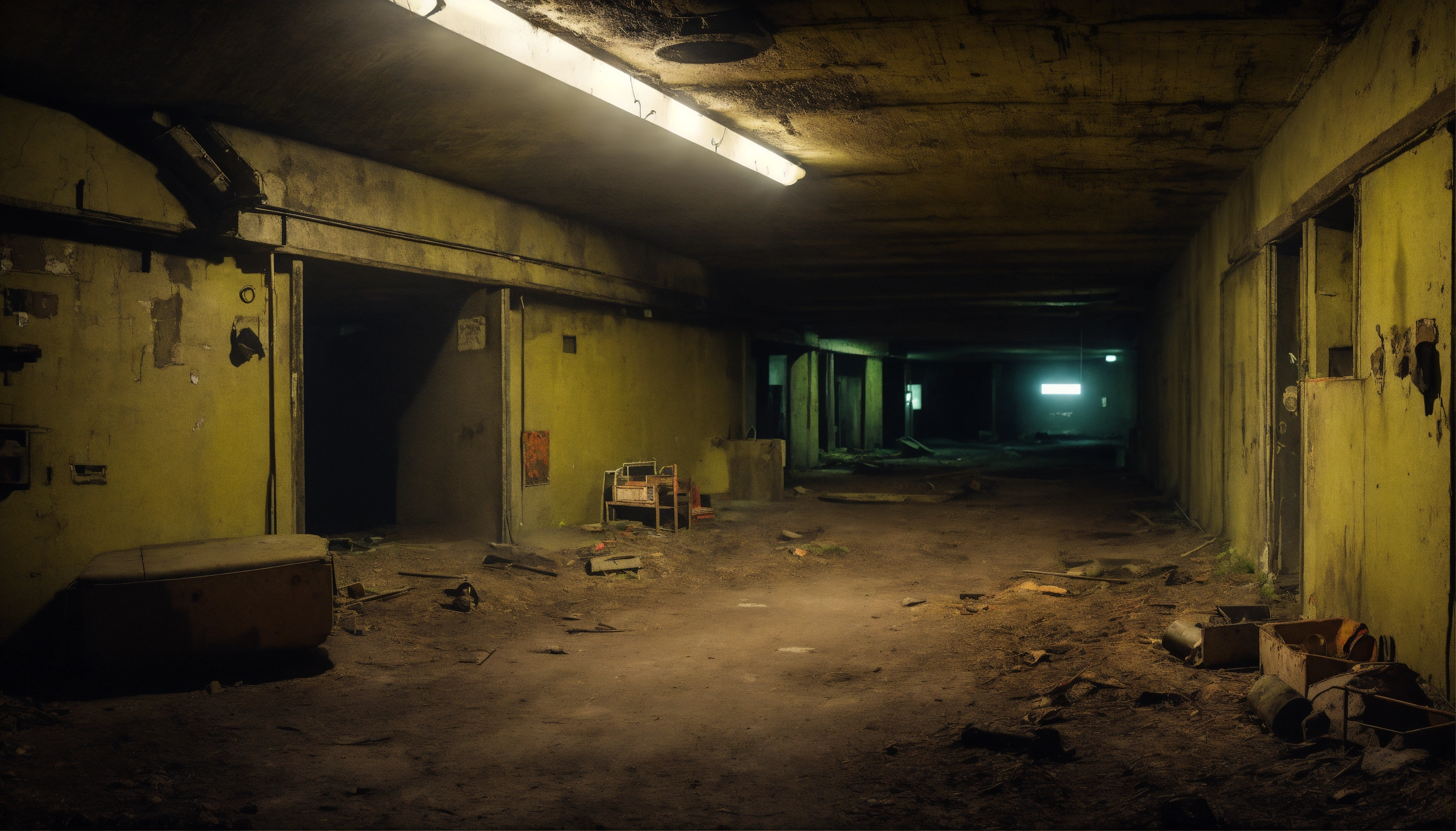 Lexica - Creepy and frightening abandoned bunker in modernist style ...