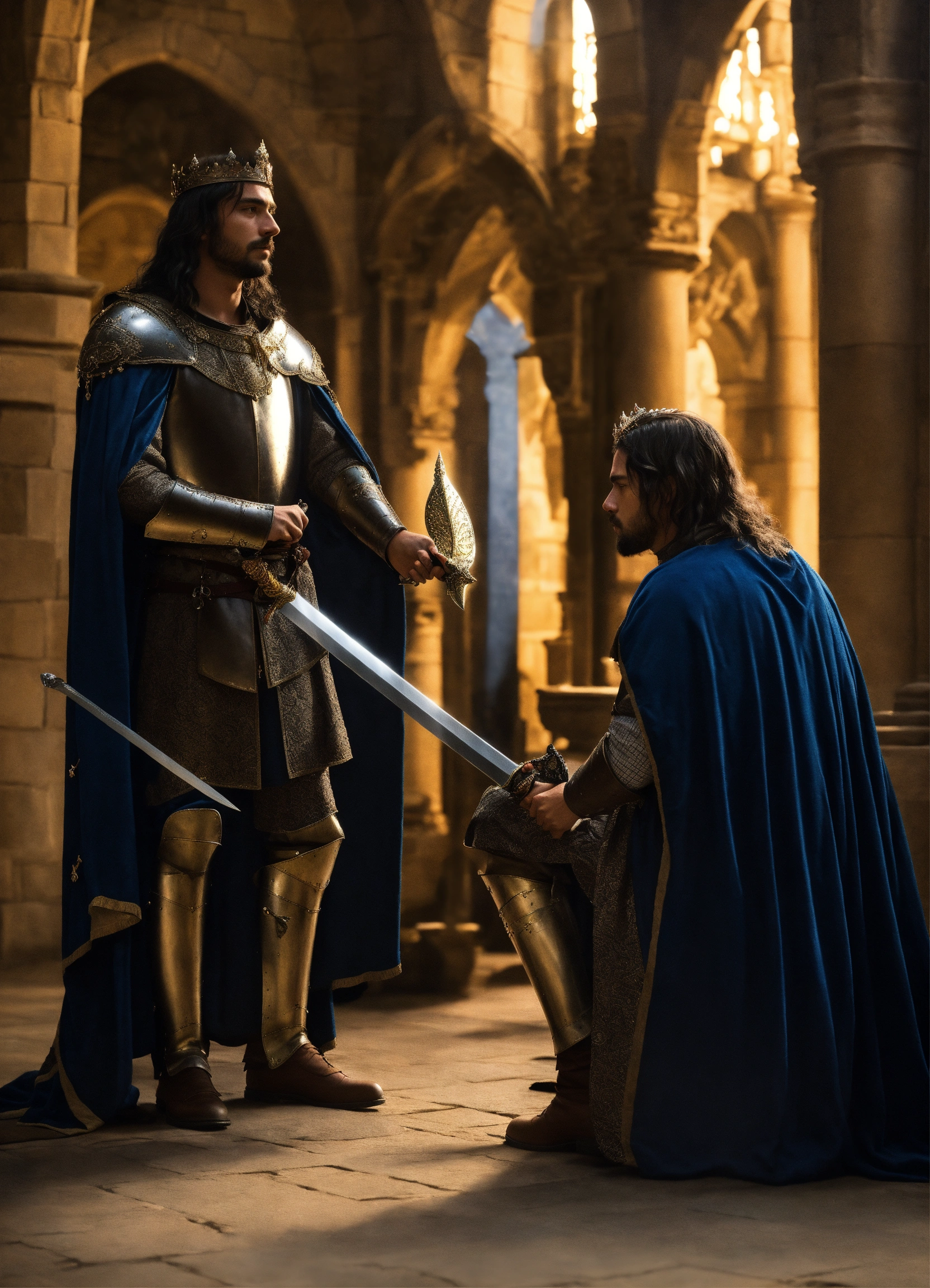 Lexica - In the medieval, the king is 55 years old, standing, carrying ...