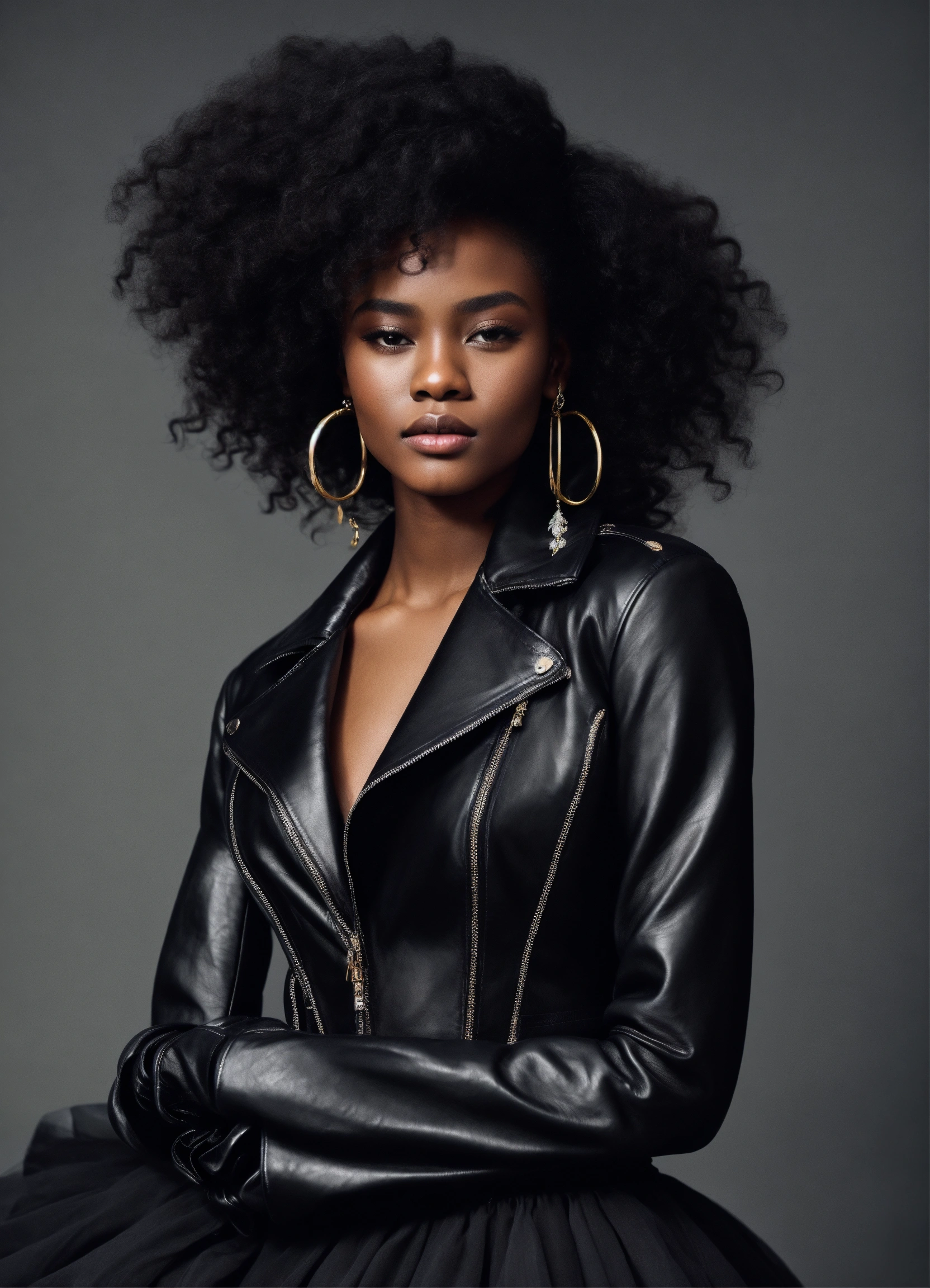 Lexica - Illustrate a pretty young African-American fashion model with ...