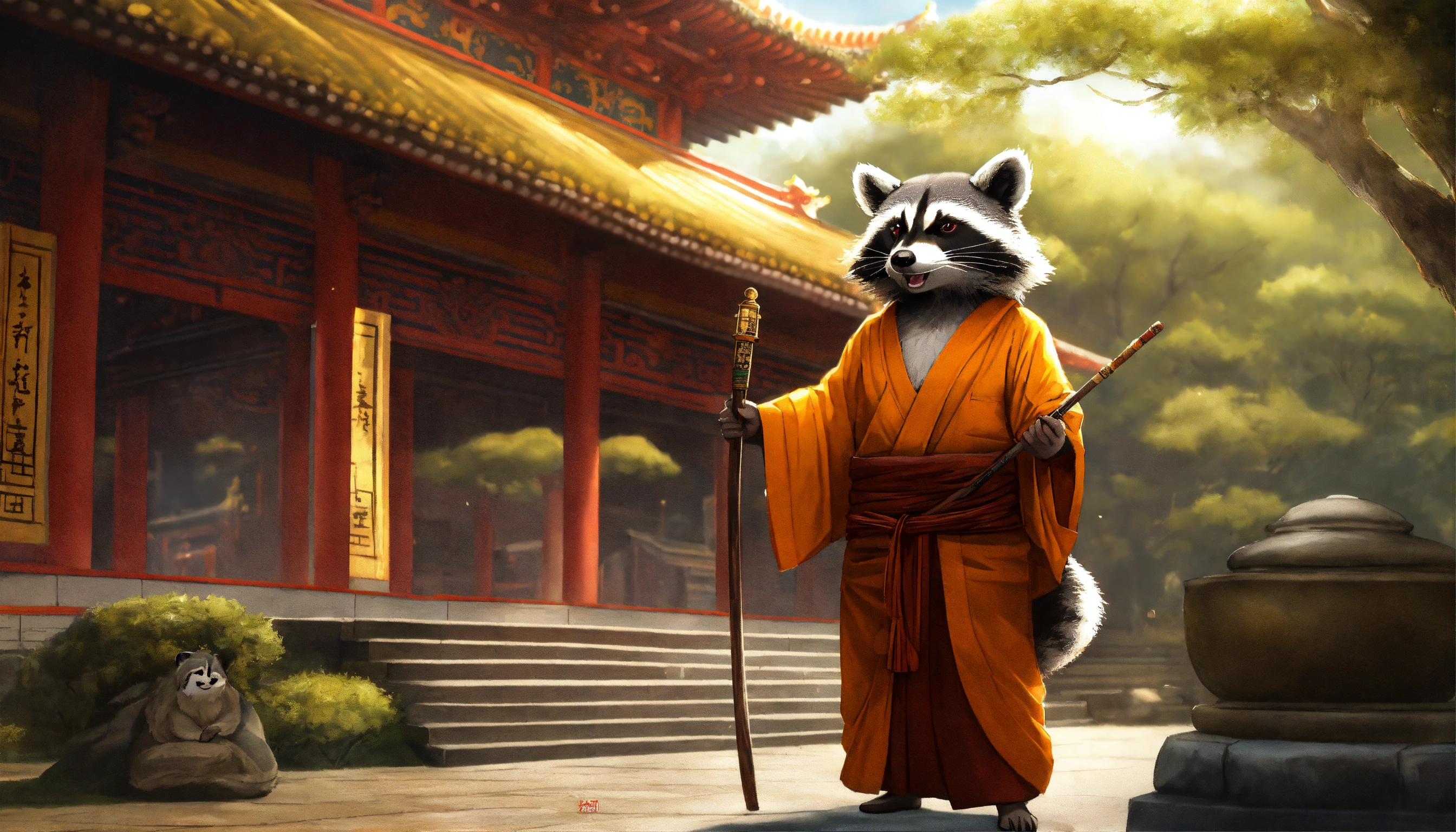 Lexica - Masterpiece, best quality, an anthropomorphic raccoon wearing ...