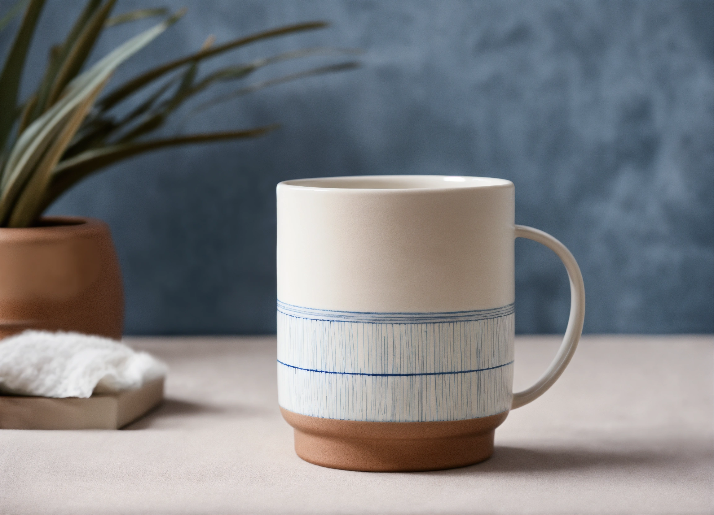 Lexica - Stoneware straight edge cylindrical short ceramic mug, white ...