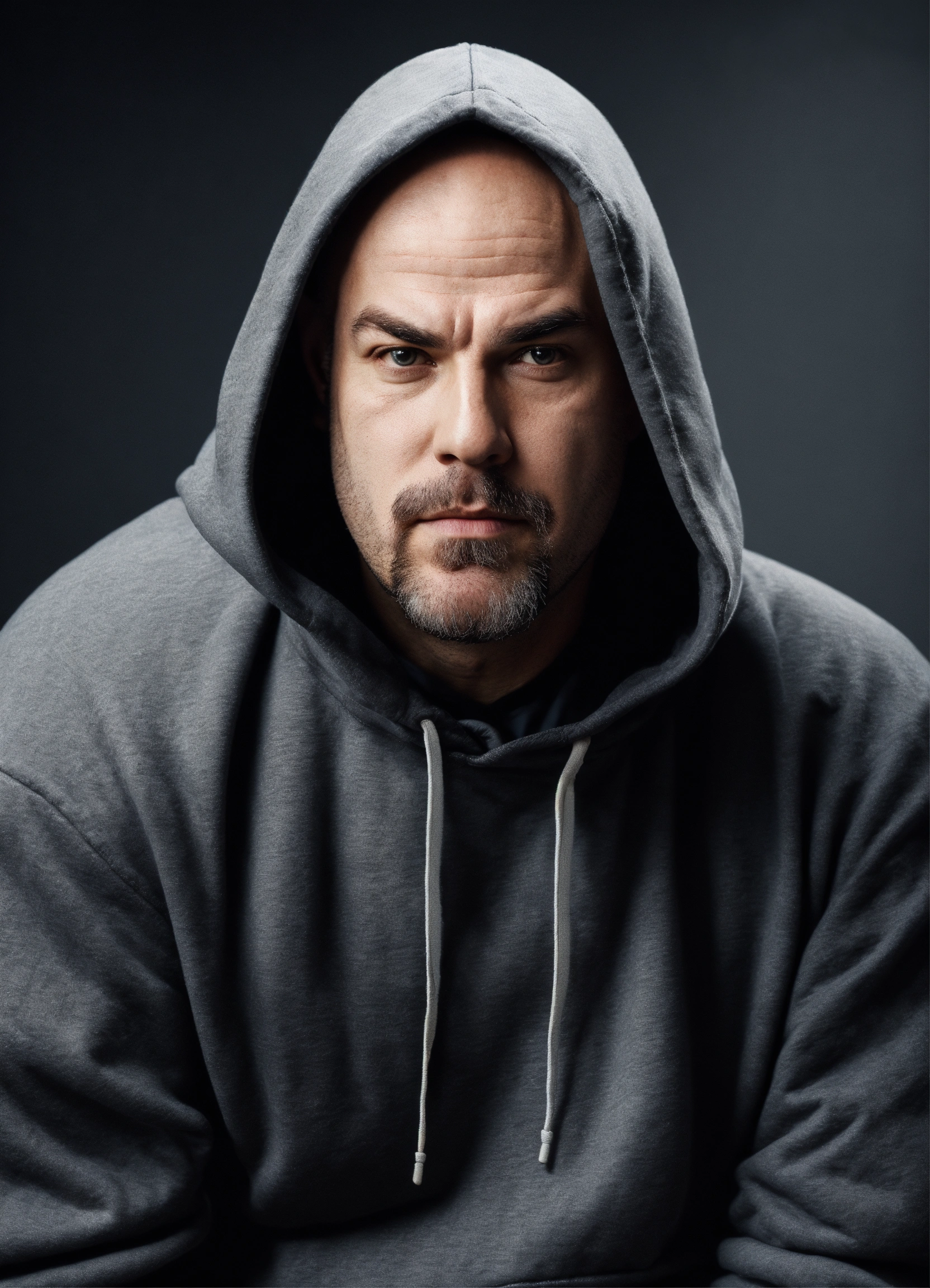 Lexica - A HUGE BALD MAN WITH A GOATEE, EXTENDED PROTRUDING BROW ...