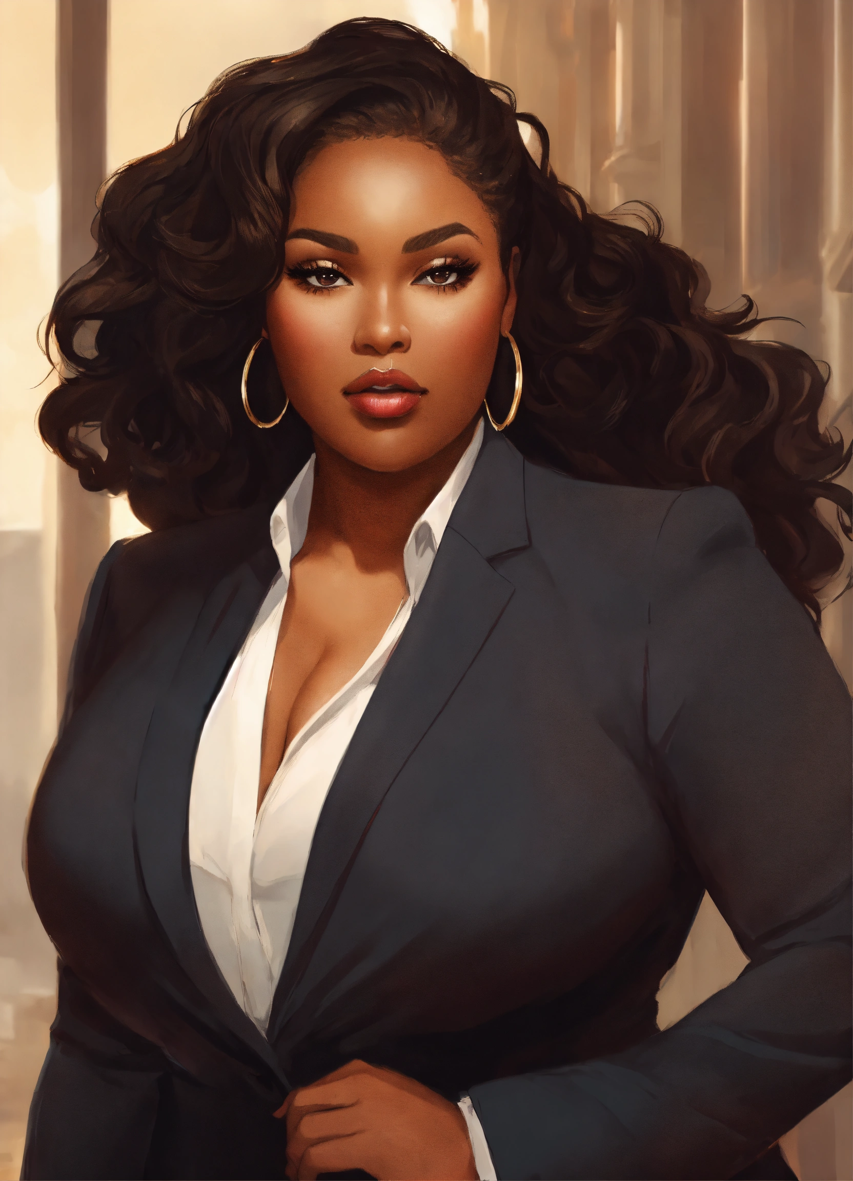 Lexica Illustration Of An Exquisite Full Figured Black Woman With