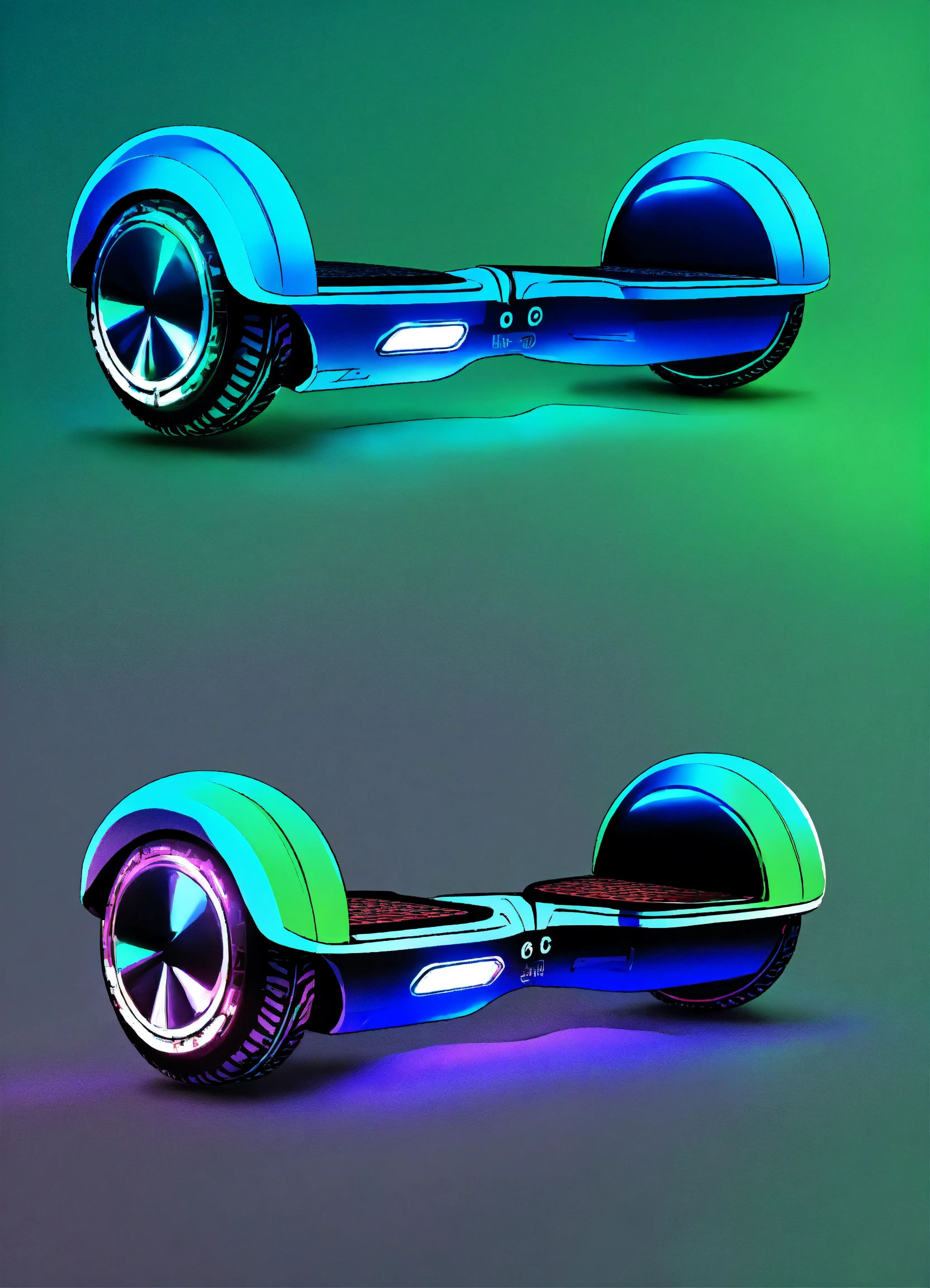 Lexica - Hoverboard on plain background. the hoverboard need to look ...