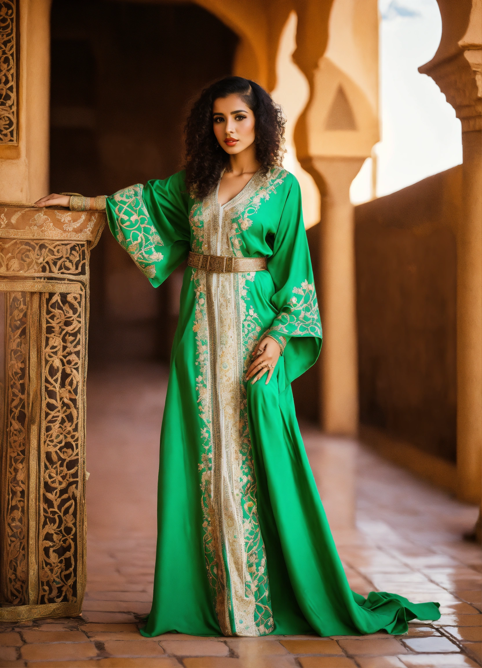 Lexica - Beautiful morrocan women wearing traditional morrocan kaftan ...