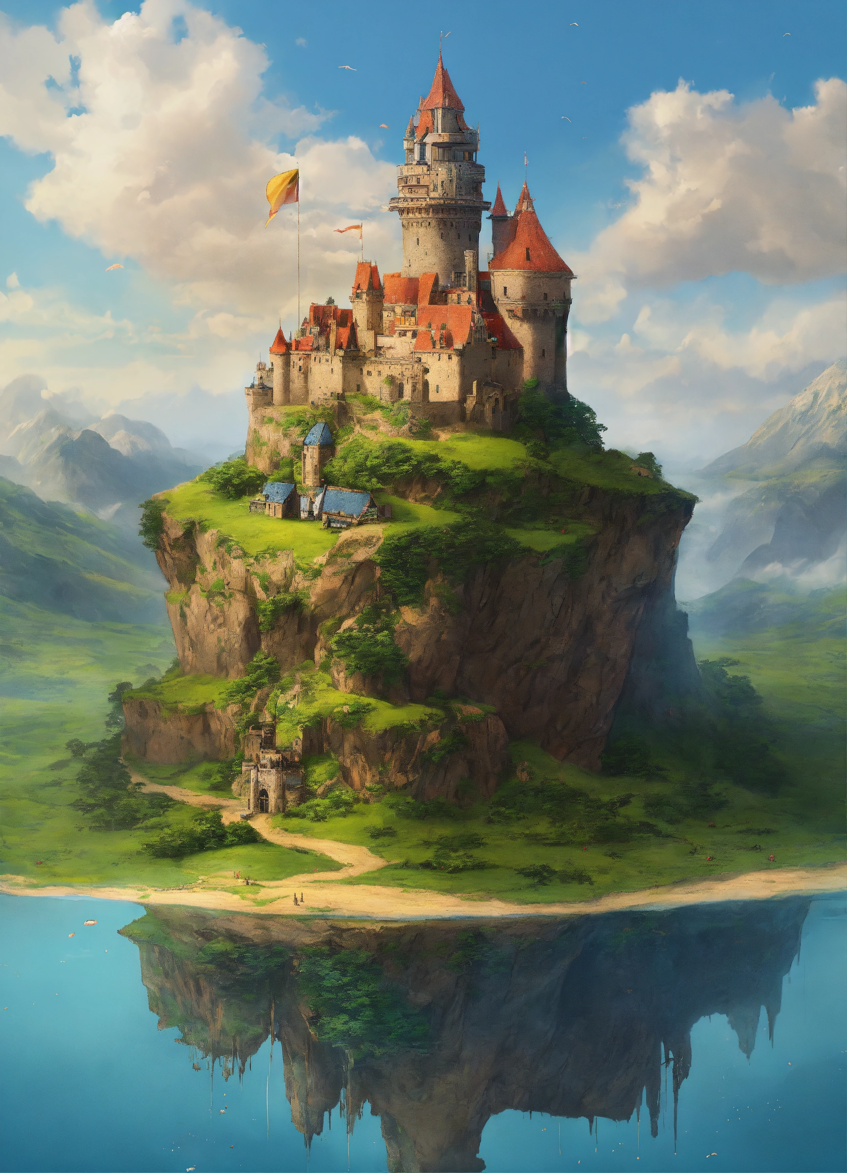 Lexica - A castle on a flying island with no attachment to the ground ...