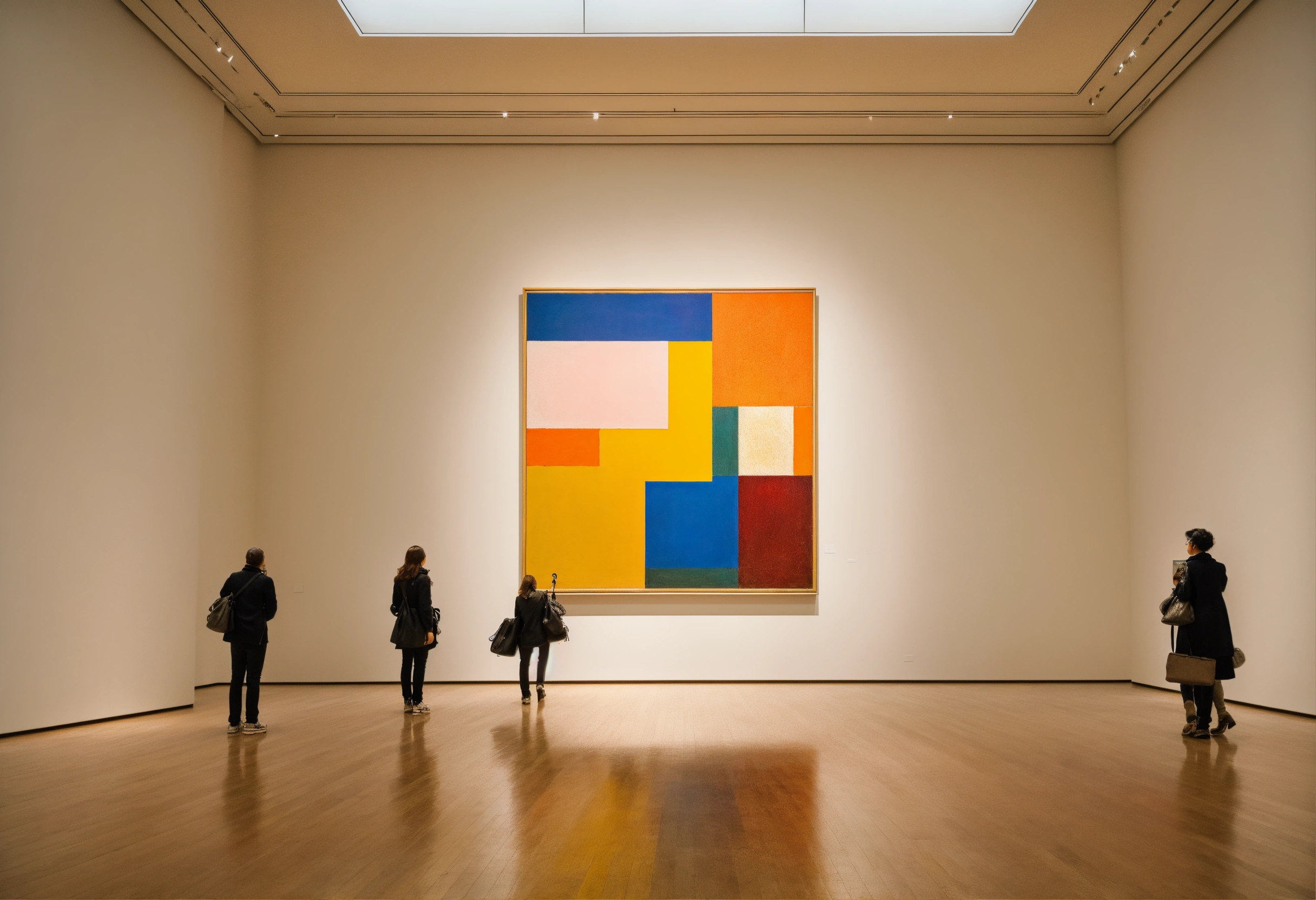 Lexica - Large room at the MoMA in NYC with a massive square painting ...