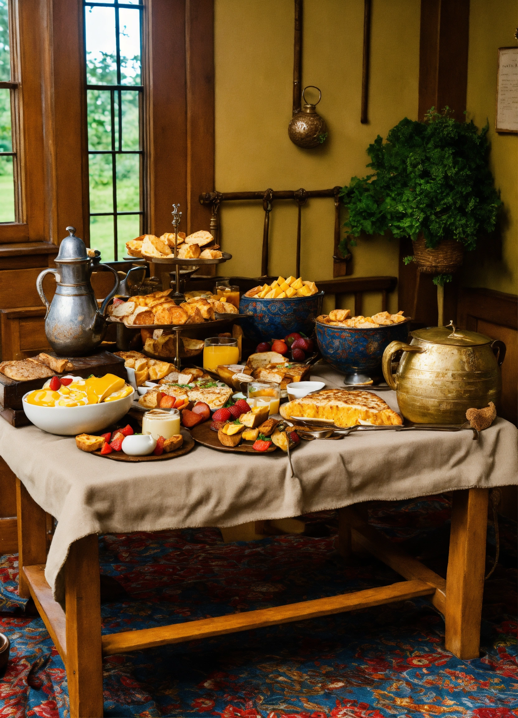 Lexica - Anglo saxon food table with breakfast