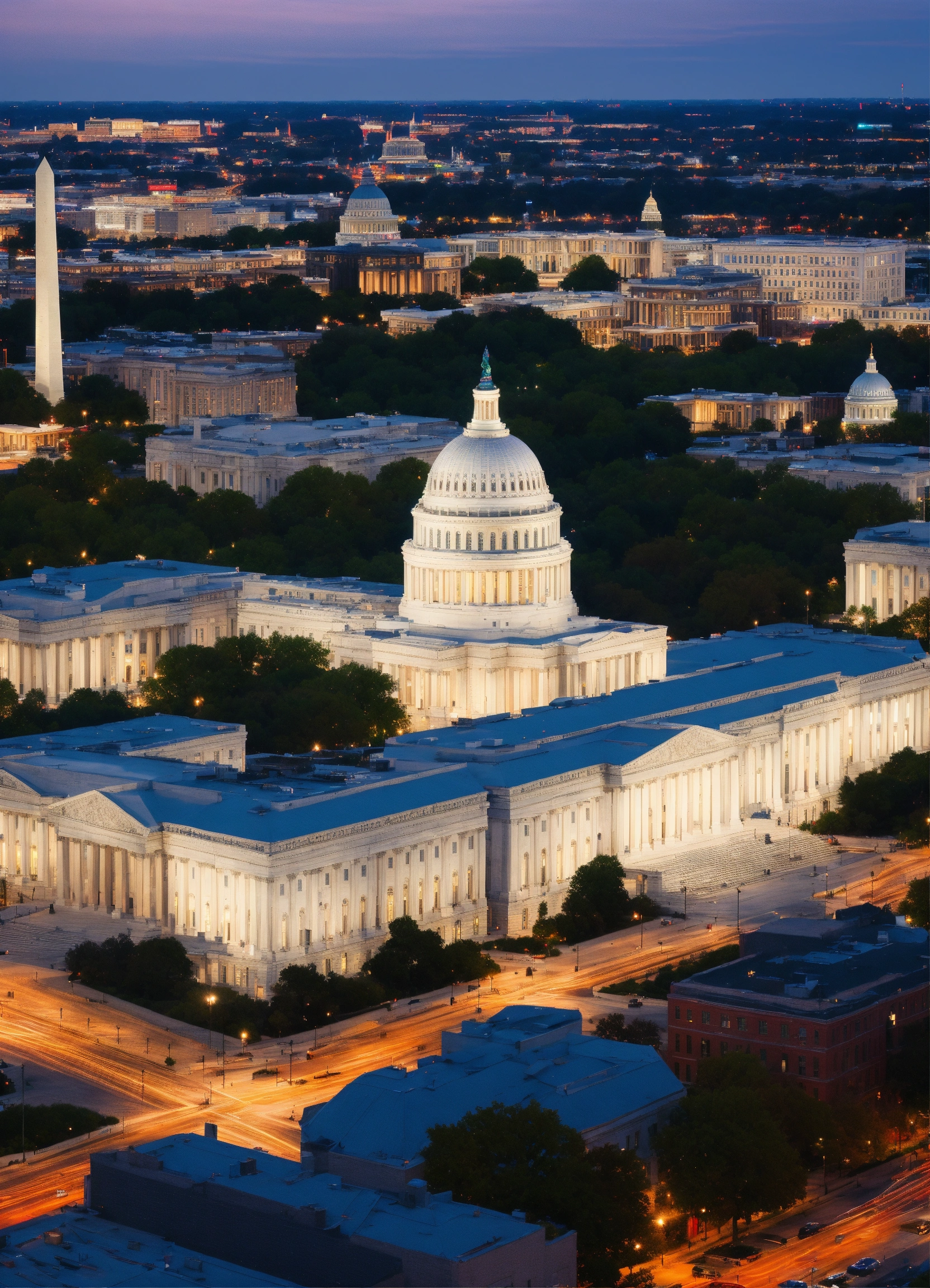 Lexica - Washington DC cityscape, include famous landmark of Washington ...