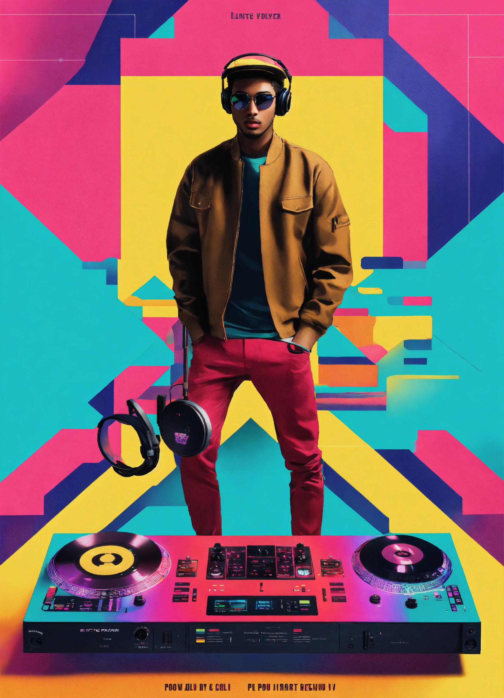 Lexica - IMAGE POUR FLYER DJ with vibrant Color Palette