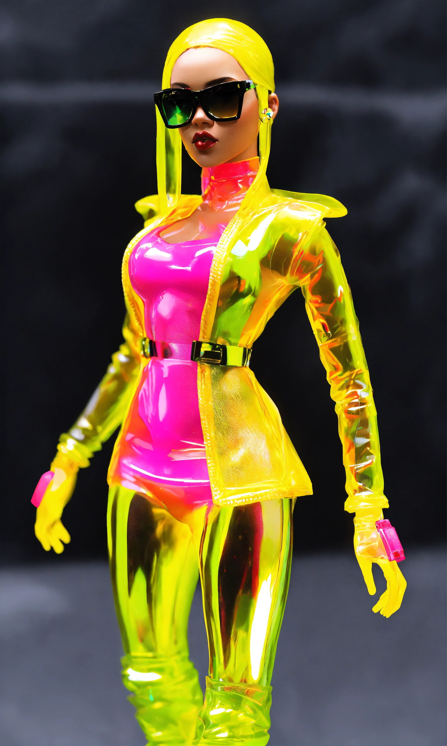 Lexica - Bright Shiny Clear Plastic Micro Mini Mini Outfit, Bright ...