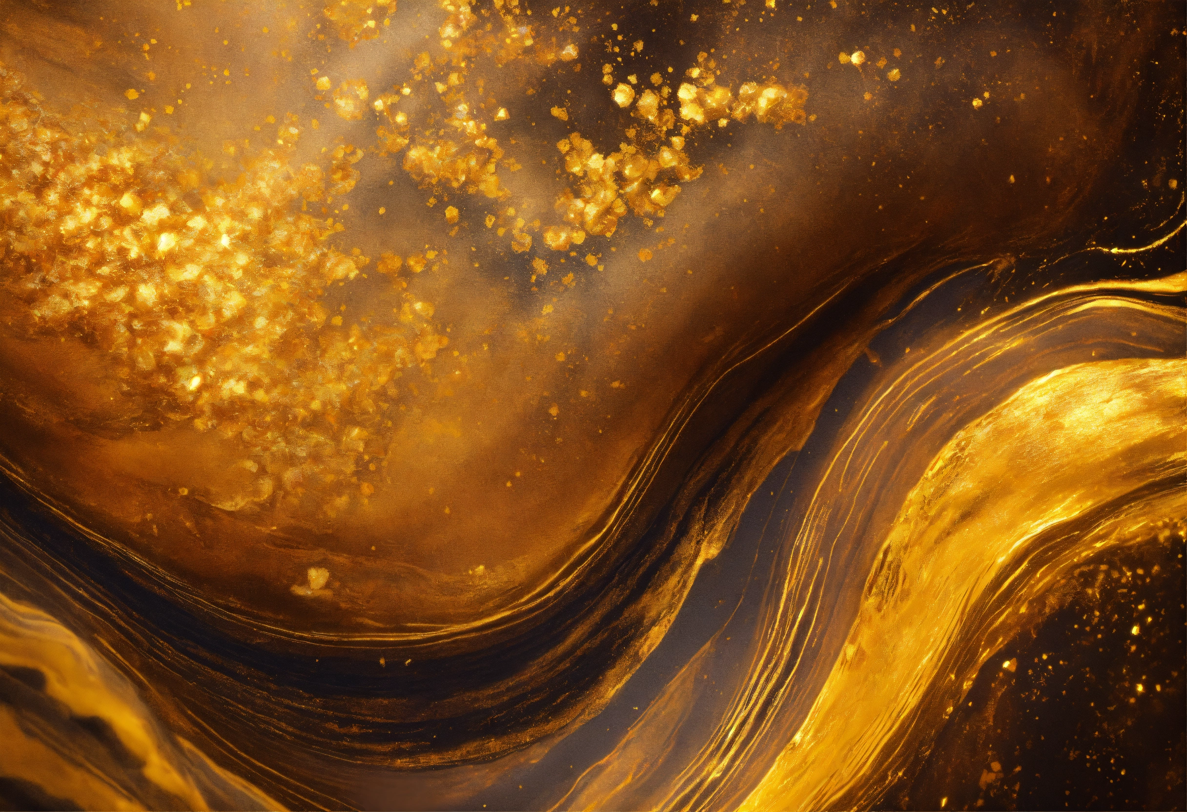 Lexica - Shades of hue of gold flowing texture, marbling, add dark ...
