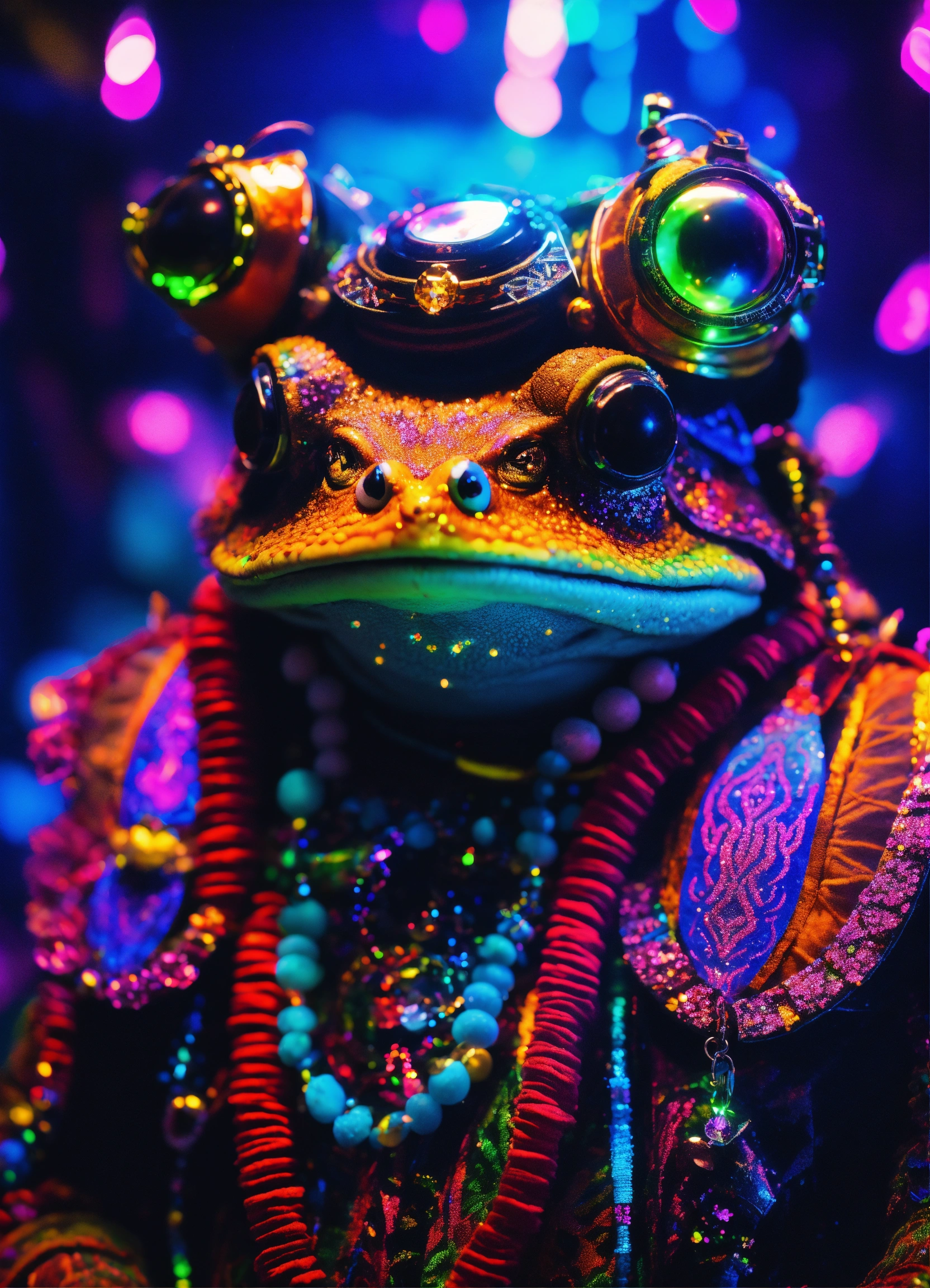 Lexica - A Ayahuasca Shaman TOAD in shaman folk kawaii costume in a ...