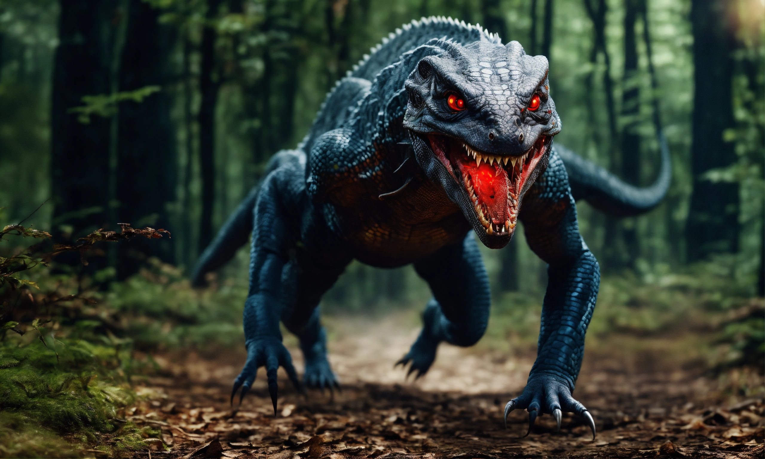 Lexica - Terrifying humanoid reptilian Running In Ultra Realistic Style ...