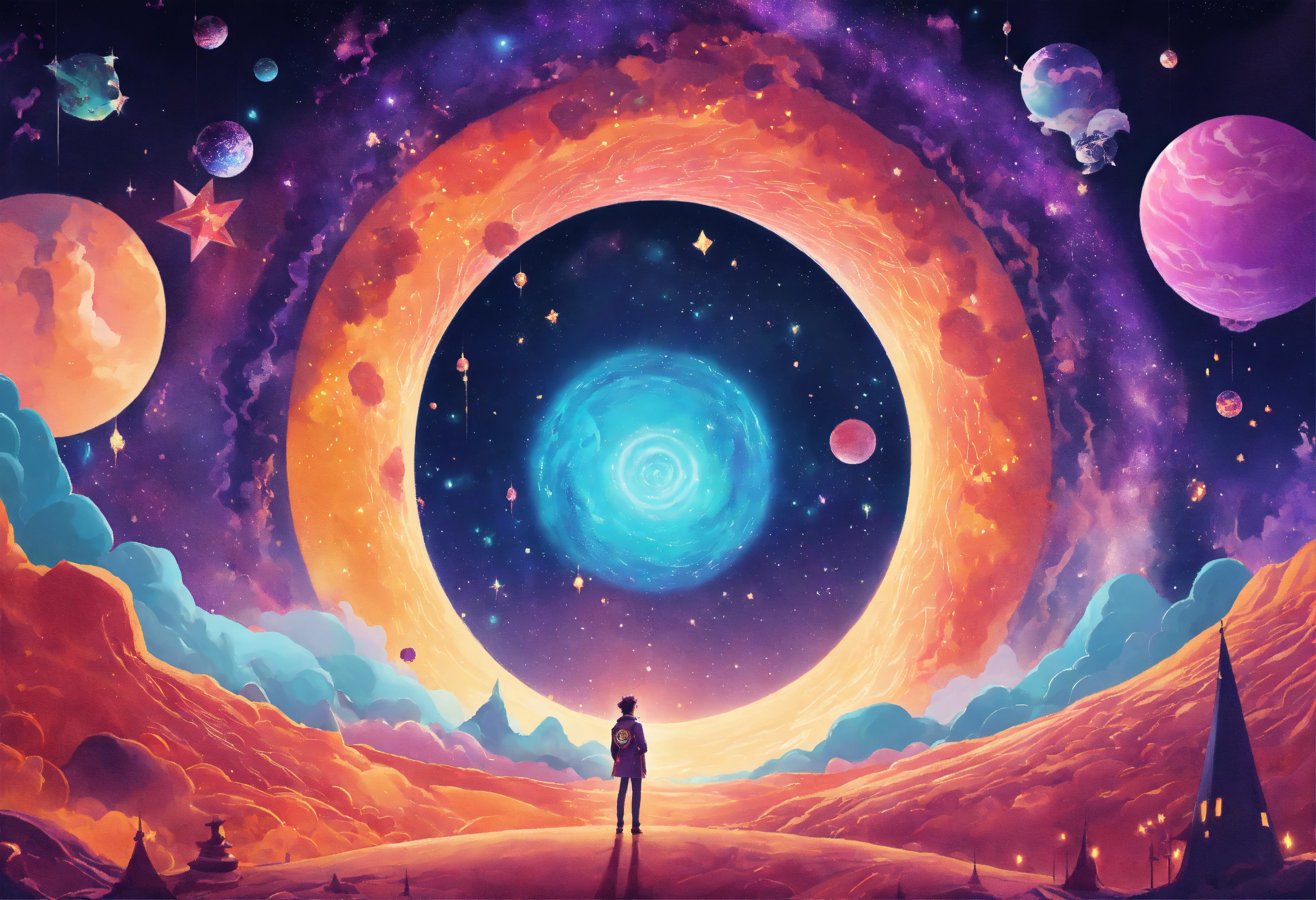 Lexica - Create a vibrant, cartoon-style poster depicting a whimsical ...