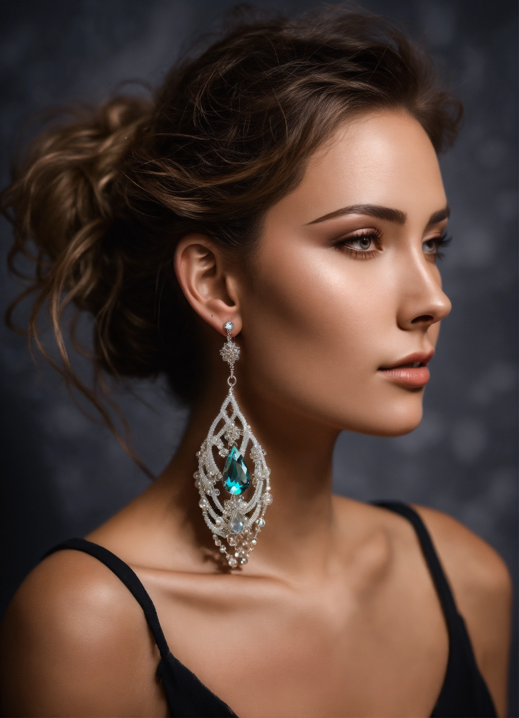 Lexica - Modern super model wearing beautiful sterling silver wire ...