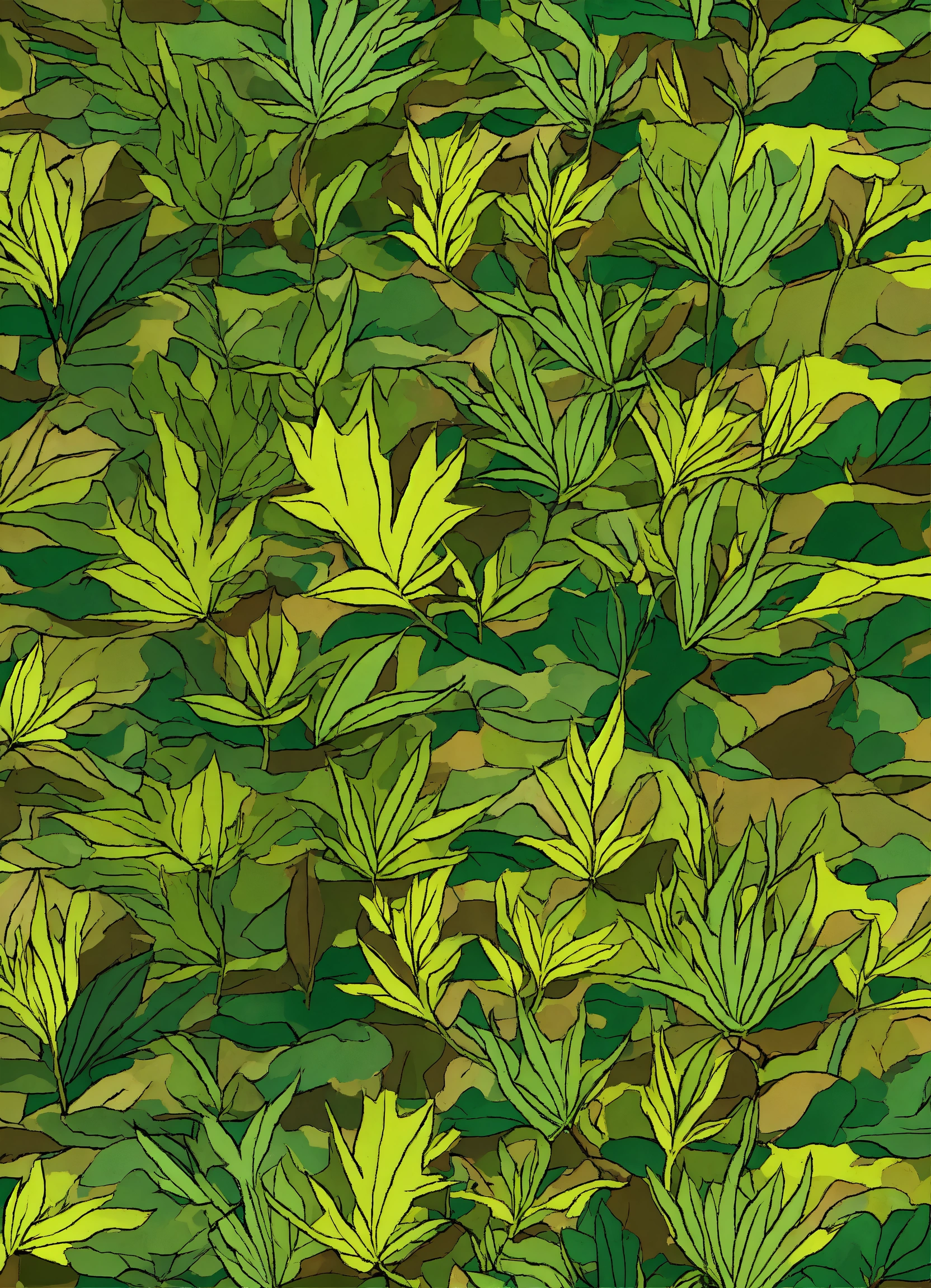 Lexica - Weed and tree camouflage pattern