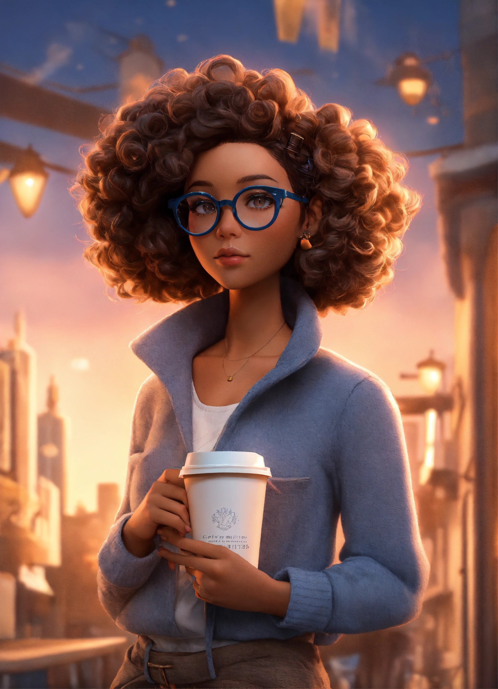 Lexica - Create a 3D rendered image of a stylized, animated female ...