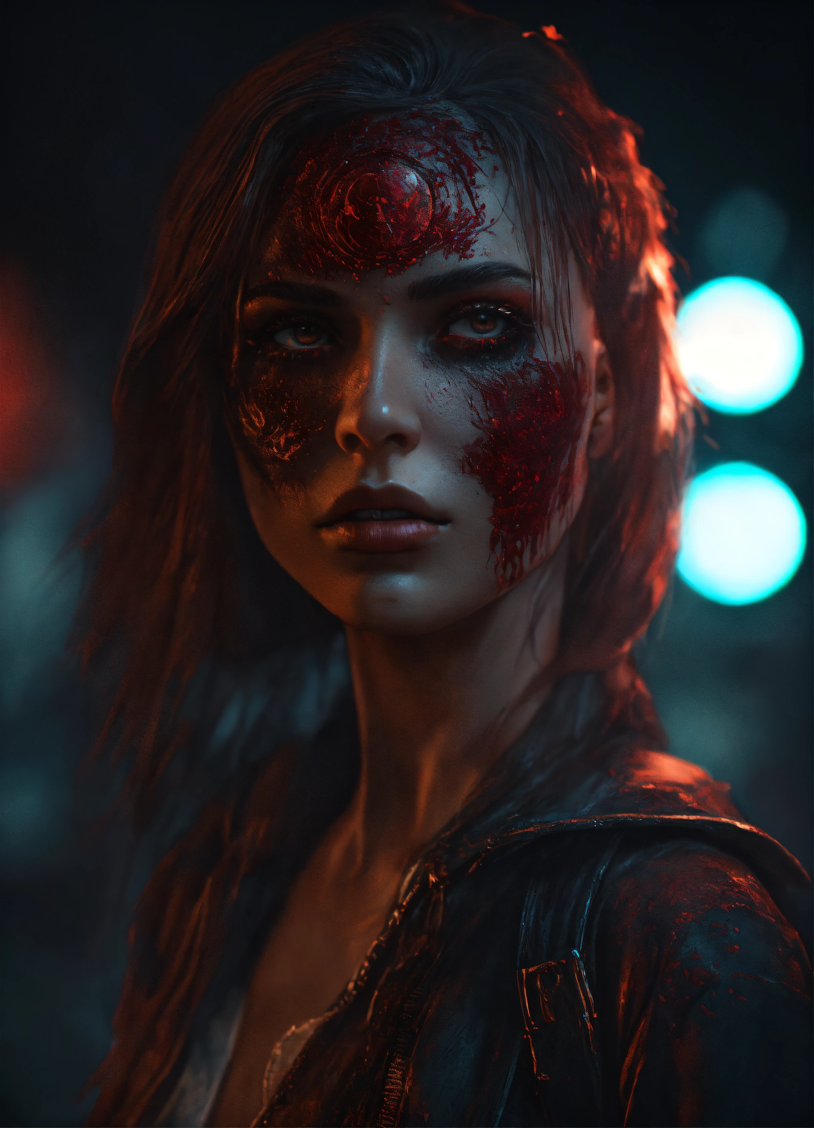 Lexica - Photorealistic, beautiful woman, half skulled , decayed ...