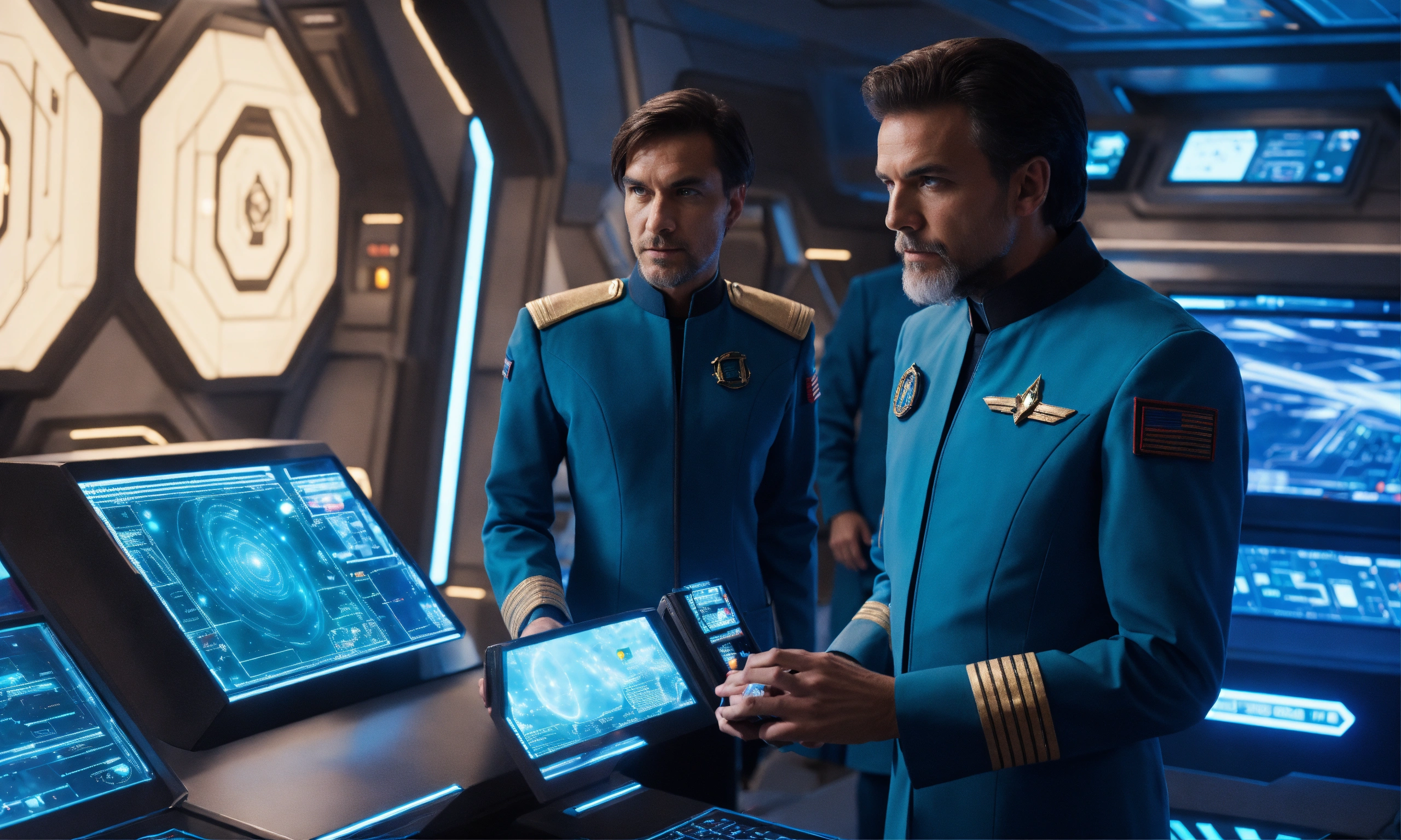 Lexica - Rugged and scruffy Galactic Federation general standing at the ...