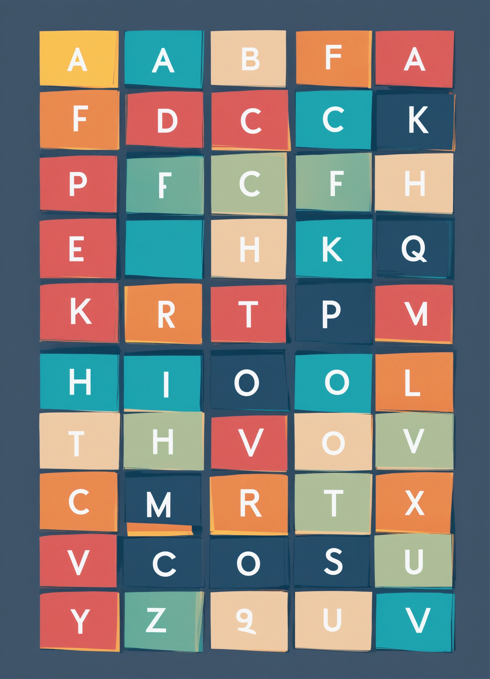 Lexica - Minimalistic poster with alphabet letters for a child