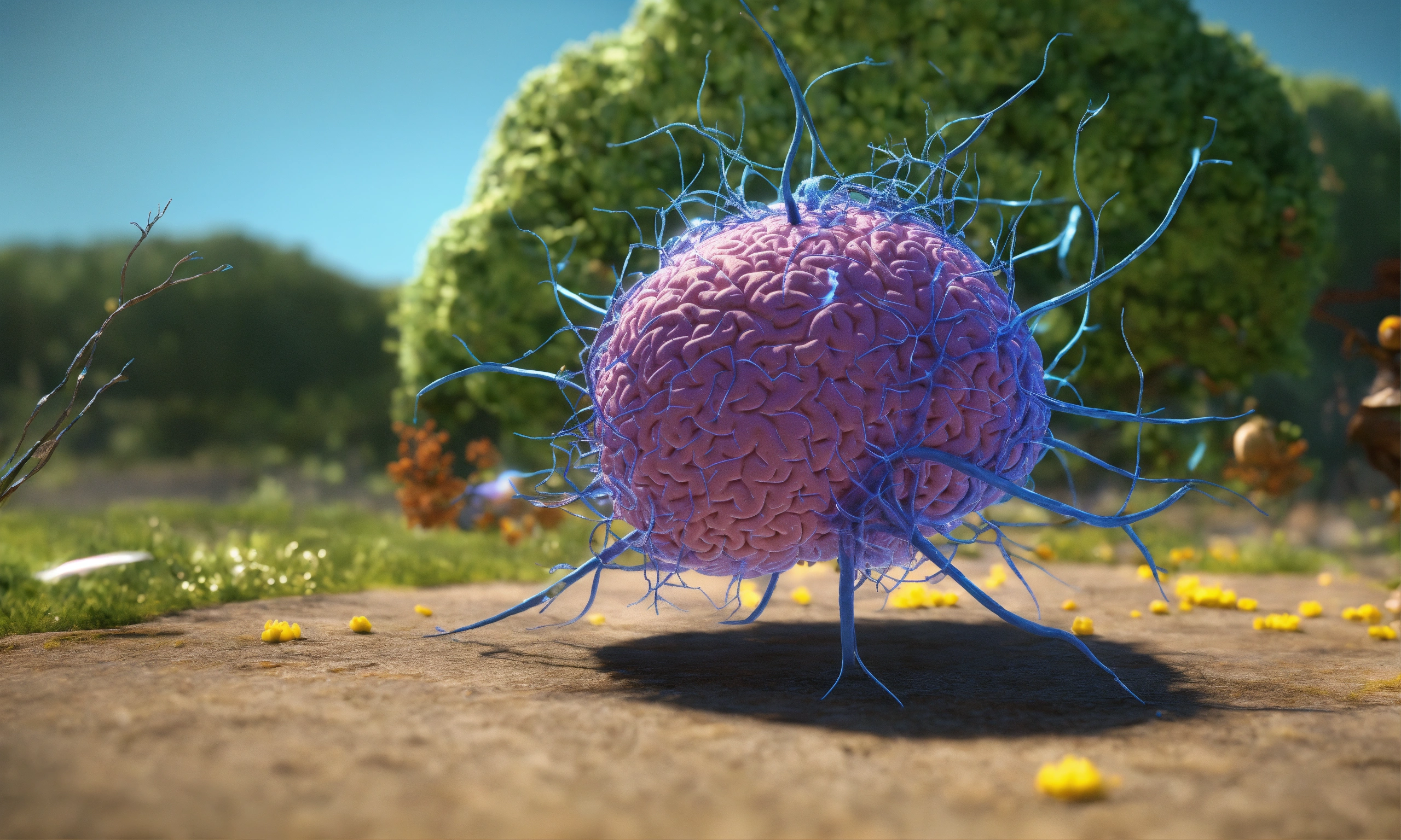 Lexica - Neuron, brain, 3d, made by pixar studios,