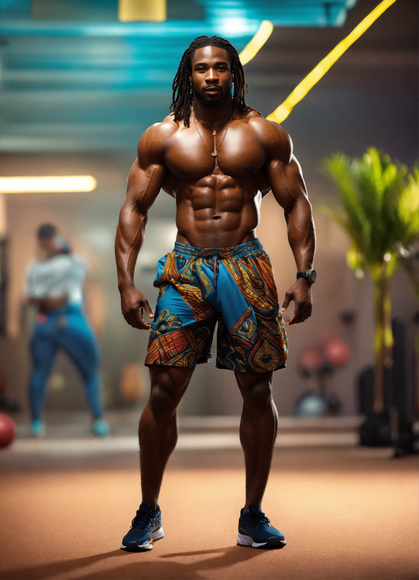 Lexica - African men, long hair, well-developed body muscles ...