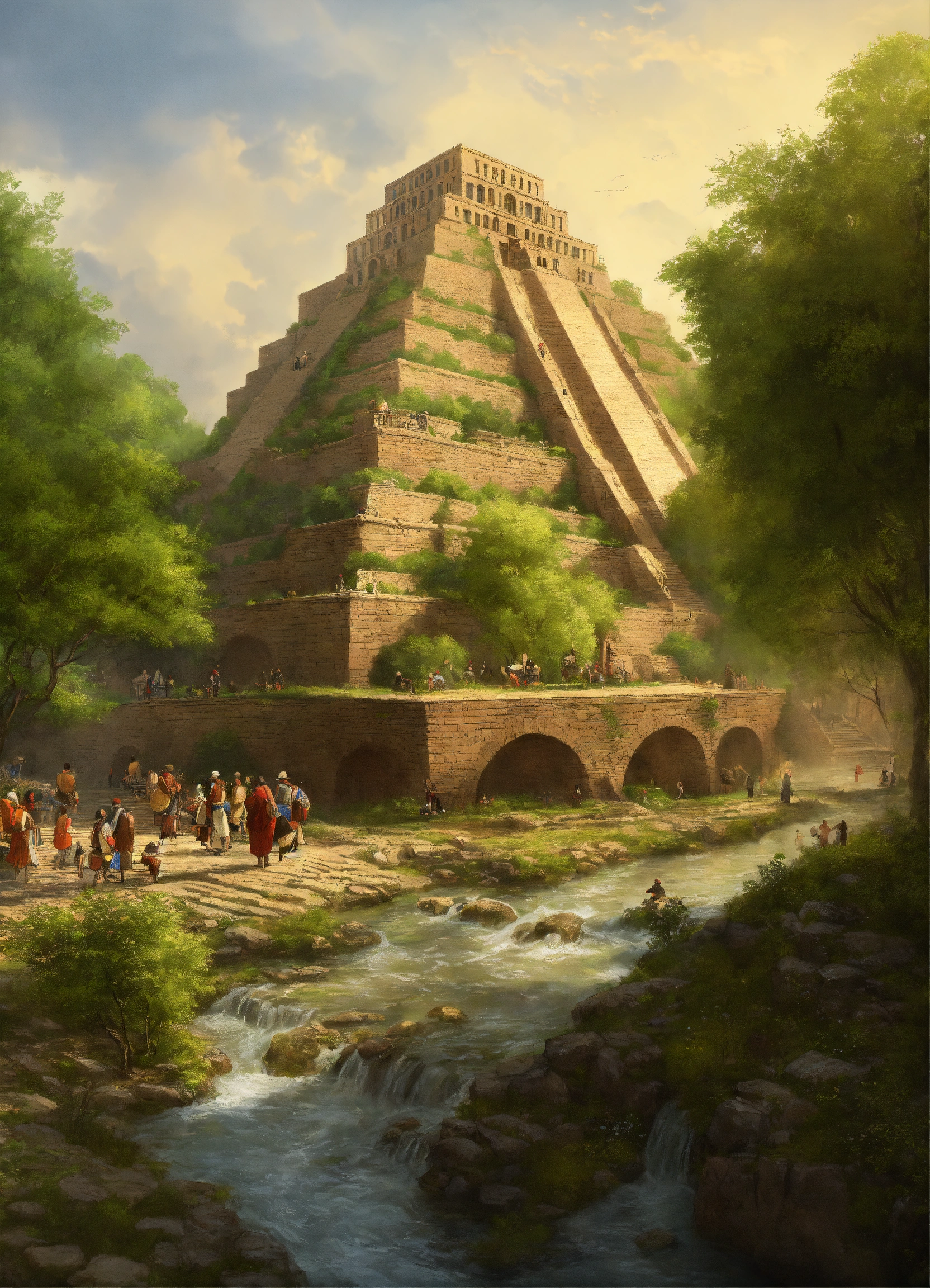 Lexica - Ziggurat of ur during ancient times in the middle of the city ...