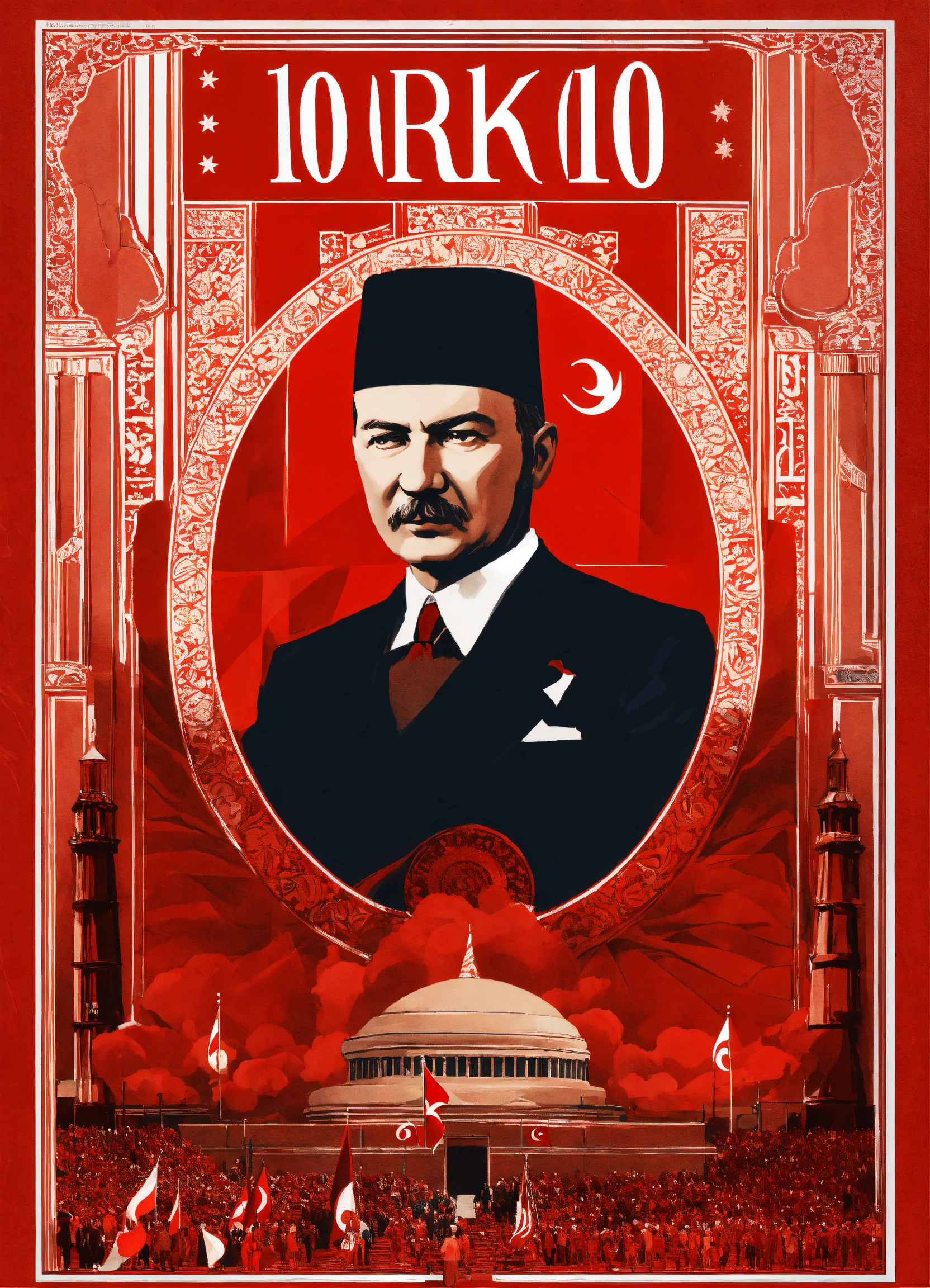 Lexica - Turkiye cumhuriyetinin 100. Yil kutlama afisi, ataturk ...