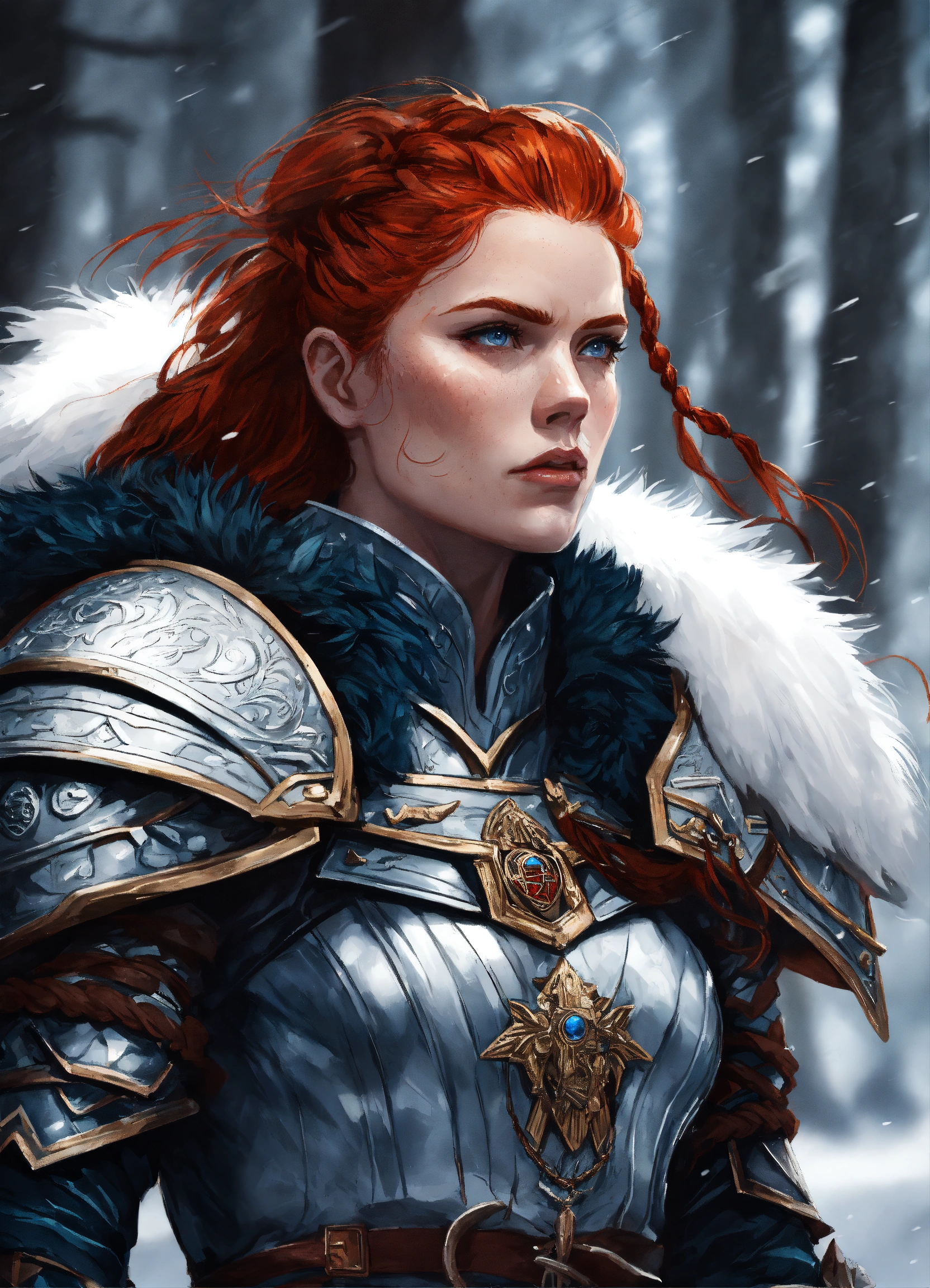 Lexica - A strong rugged woman in intricate armor, highly detailed ...
