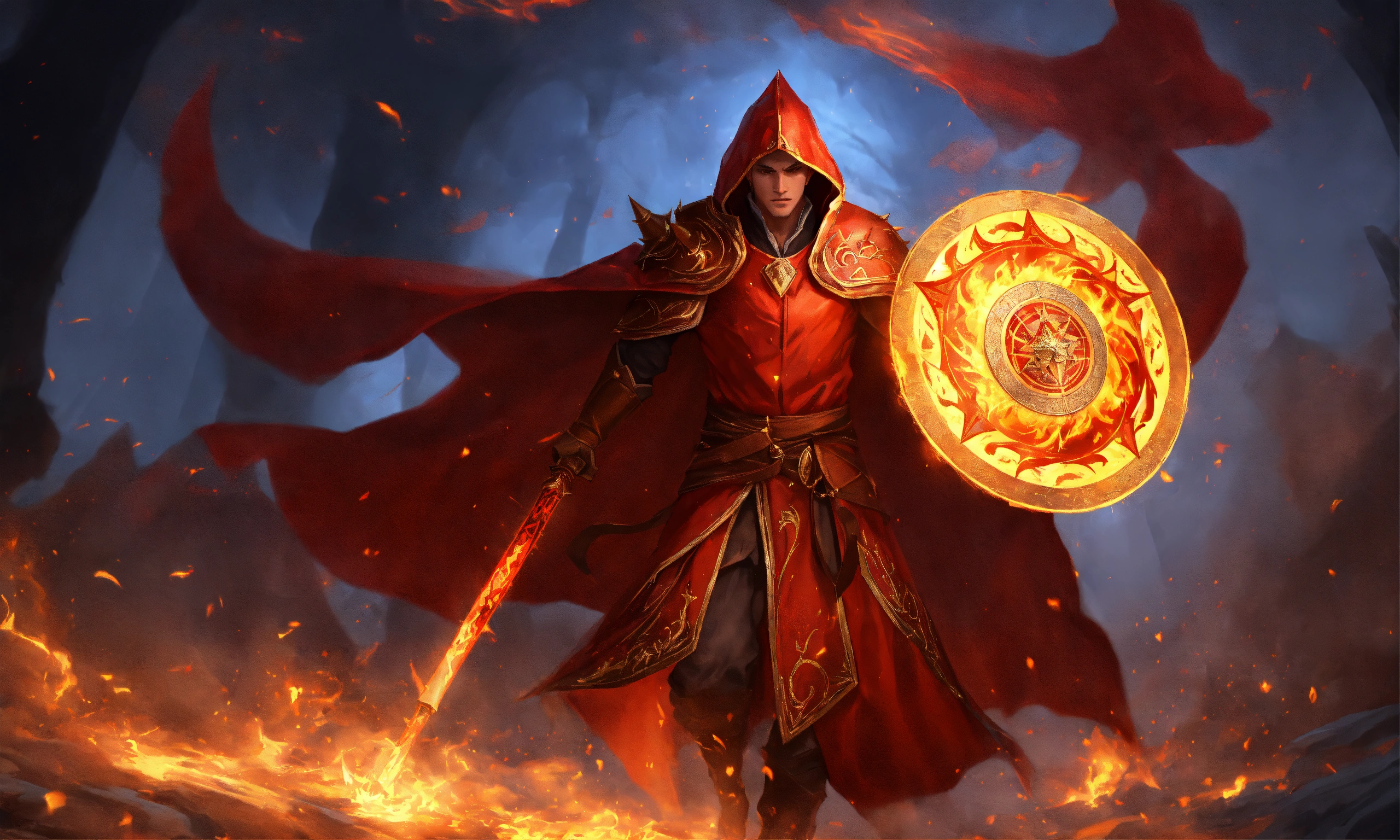 Lexica - Fire shield, shield made of flames, magical shield, magical ...