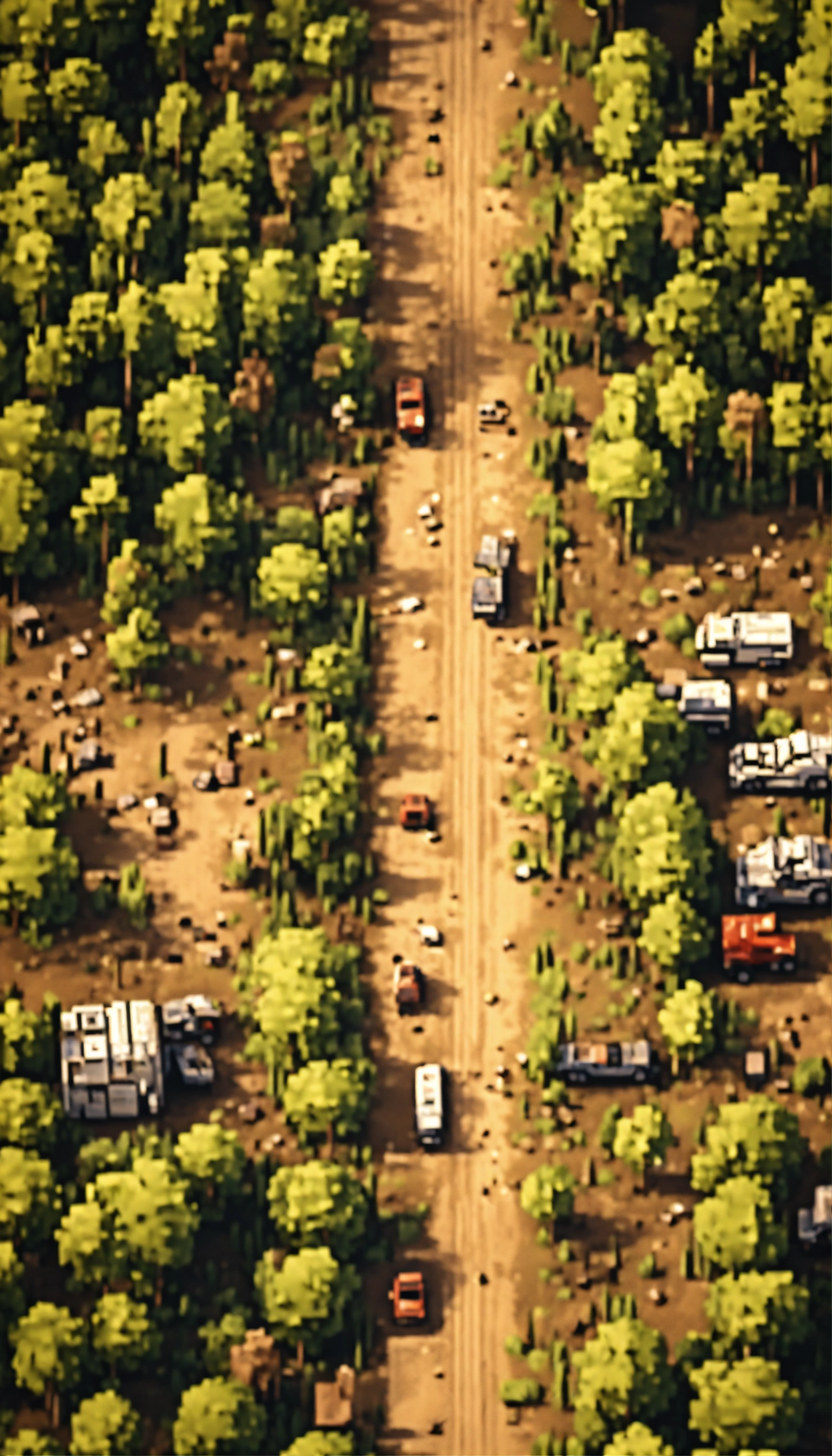 Lexica - Top down close up simple blocky pixel image of an empty post ...