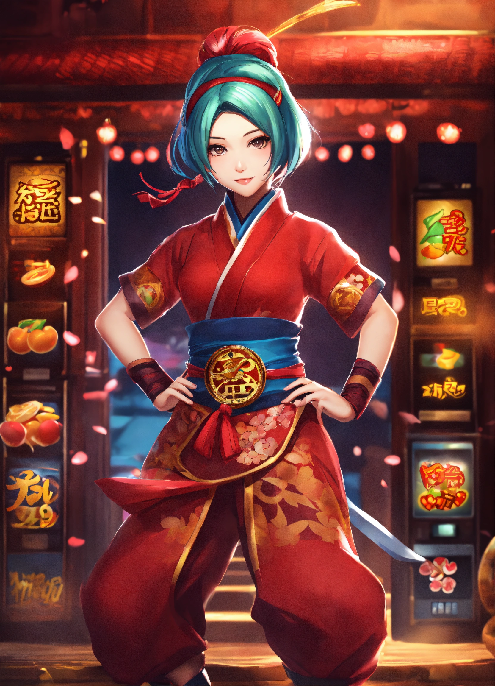 Lexica - A cutie Q version character ninja lady ，slot machine location