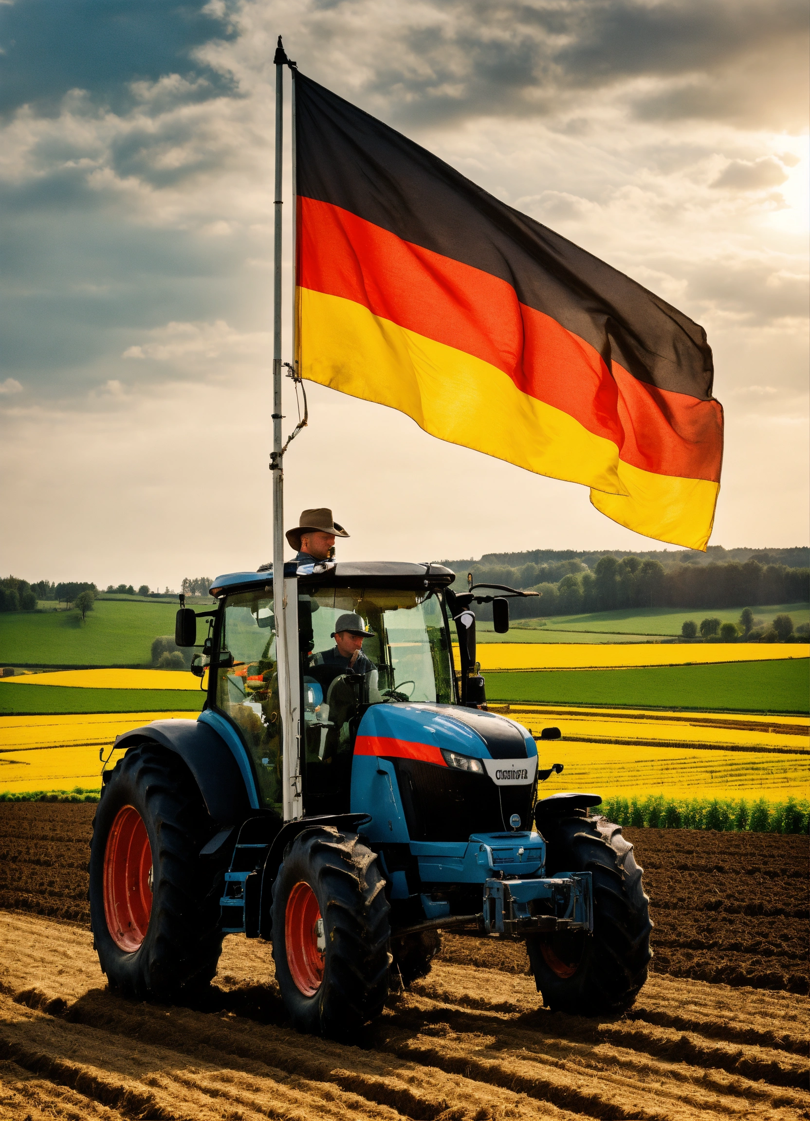 Lexica - German farmer working in his field with elements reminiscent ...