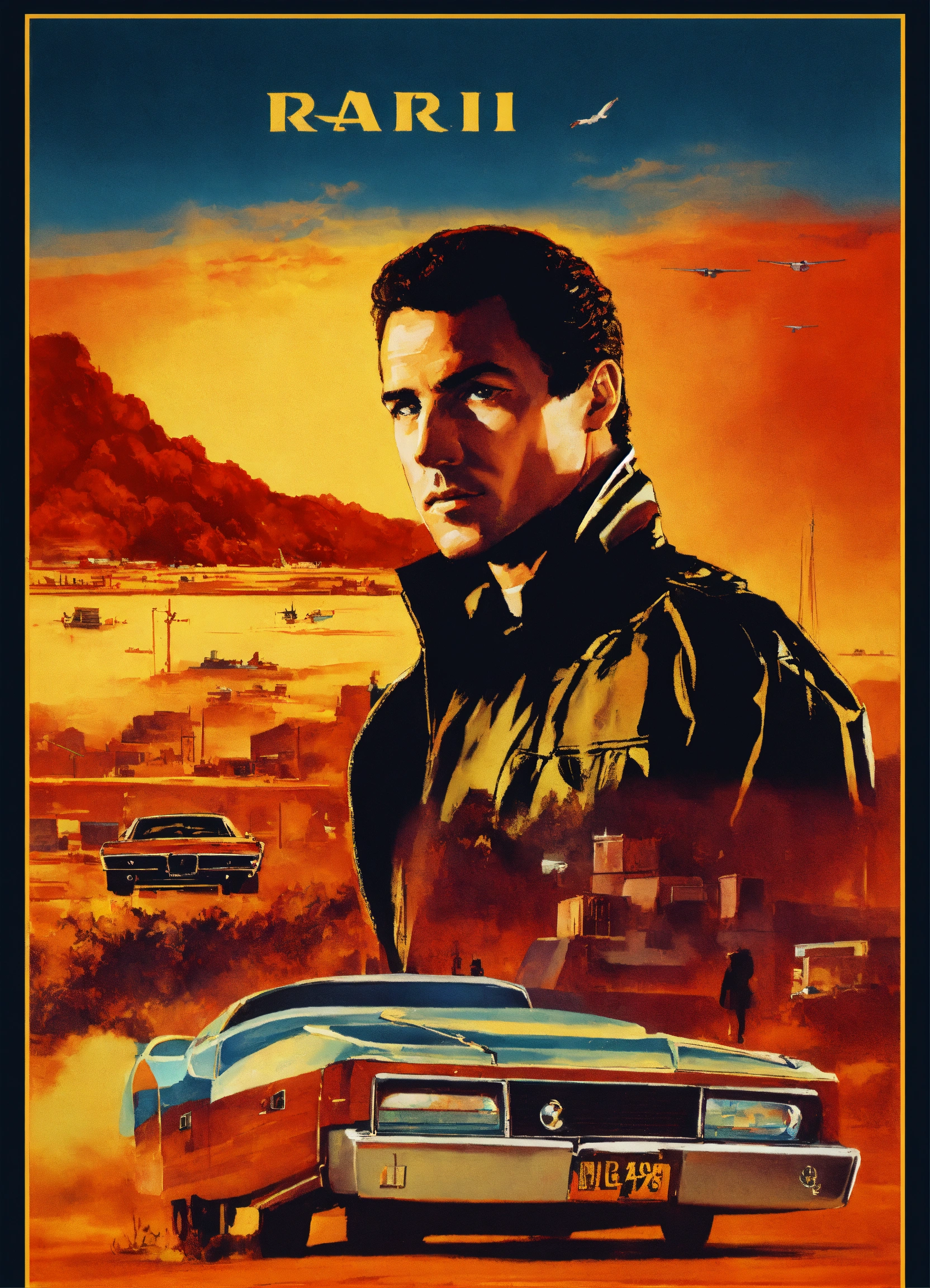 Lexica - A Michael Bey style movie poster