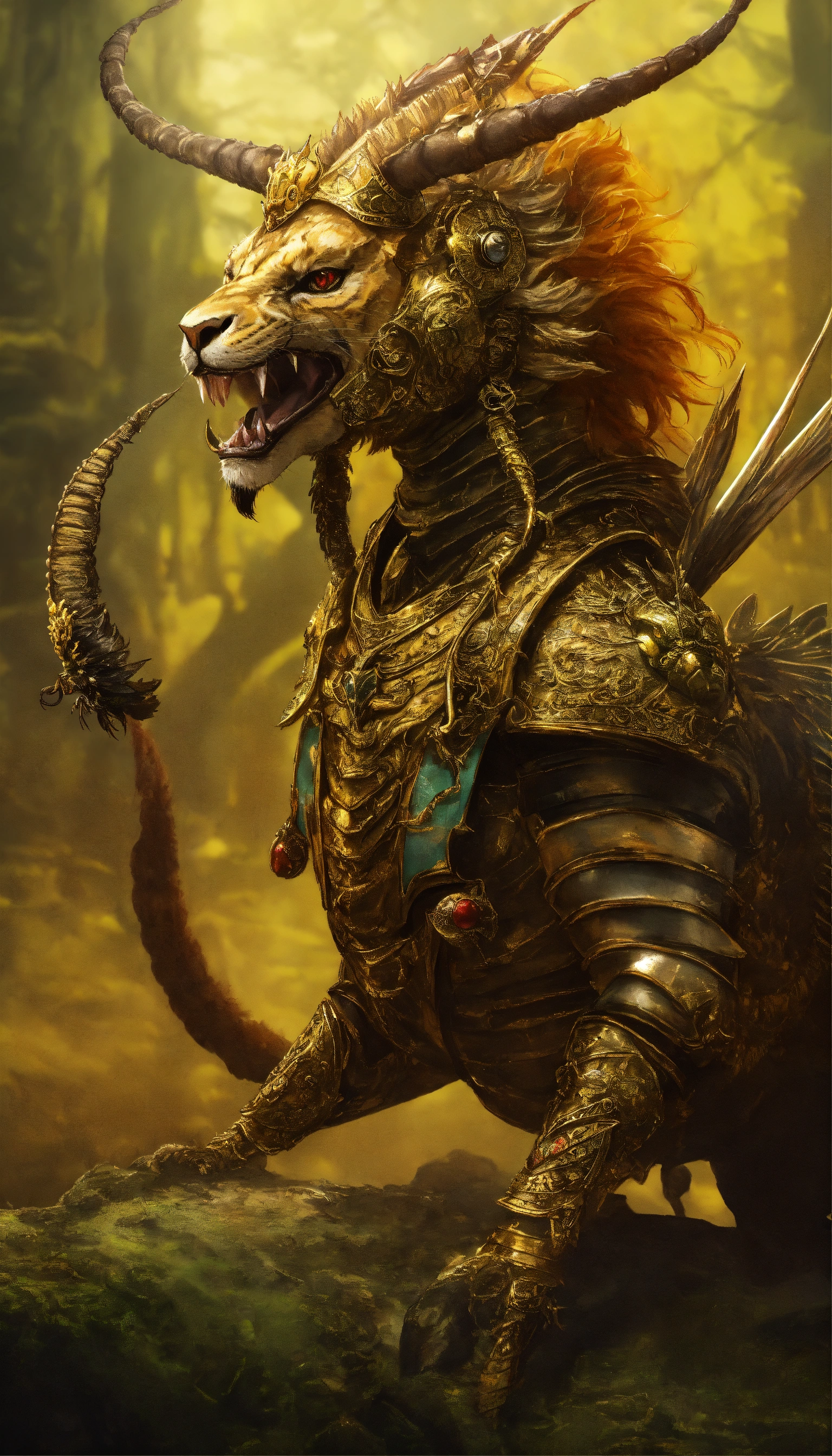 Lexica - A creature that looks like a locust with a man’s face, woman’s ...