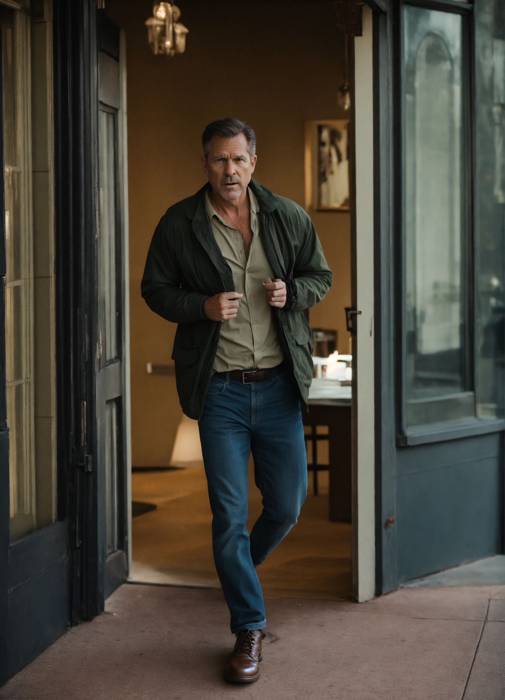 Lexica - Scared unique expressive CIA agent american man casually ...