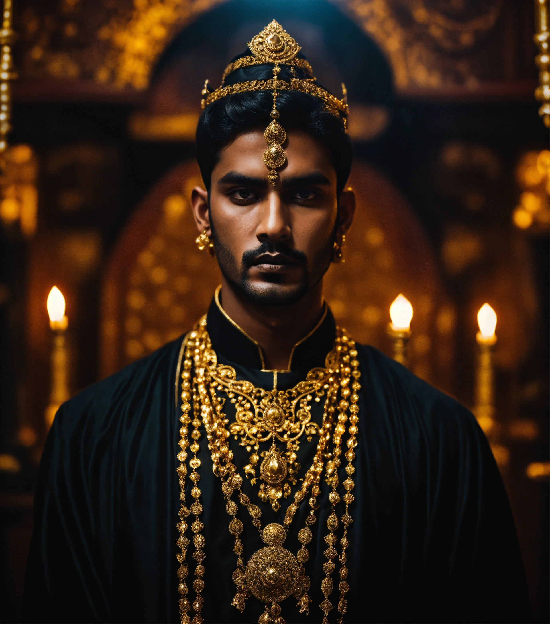 Lexica - Dark, mysterious and dramatic headshot of a young handsome ...