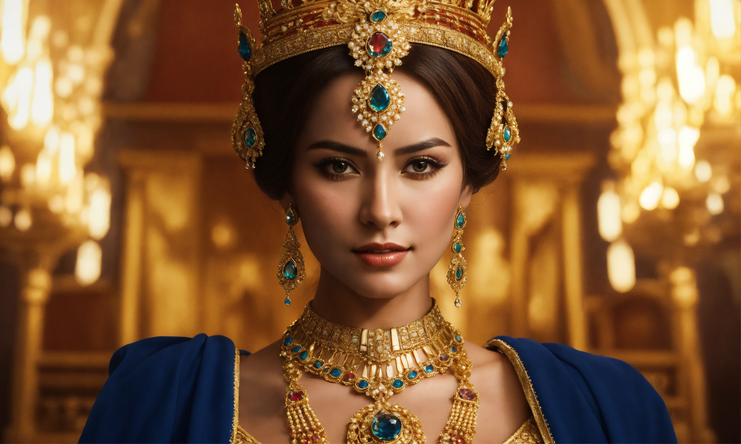 Lexica - Create a description of a majestic middle-aged queen ruling ...