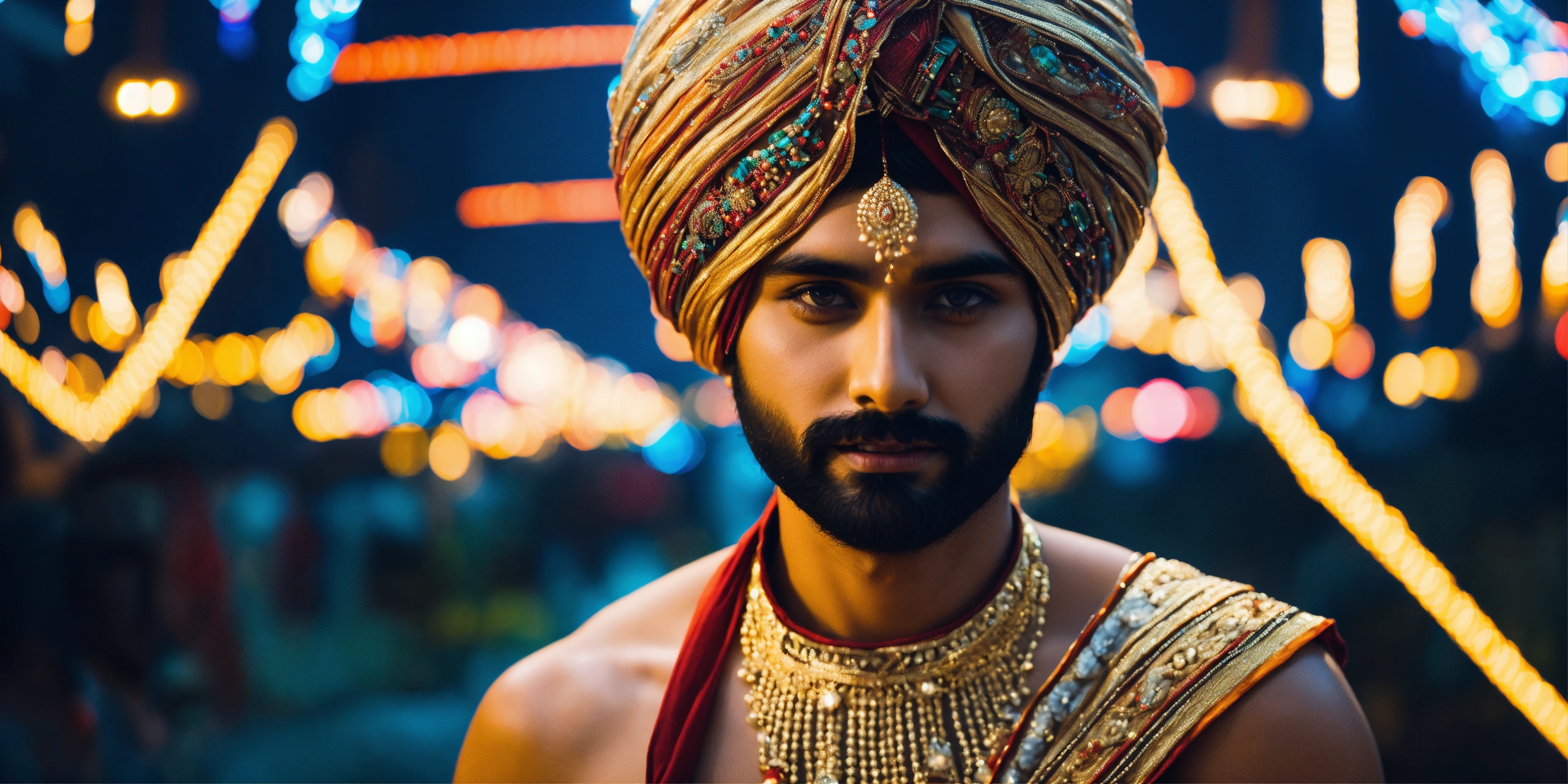 Lexica - Indian turban guy and indian girl in futuristic modern world ...