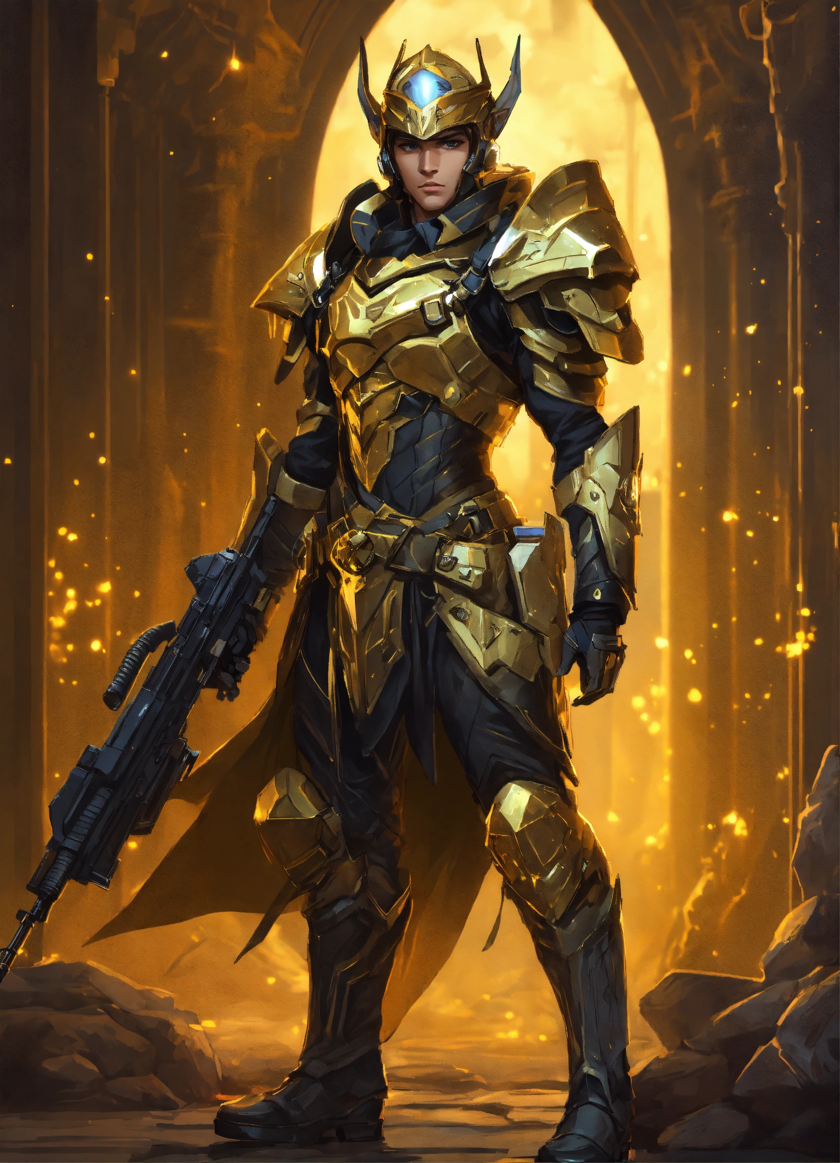 Lexica - Full body cartoon art of a high elf sci fi soldier wearing ...