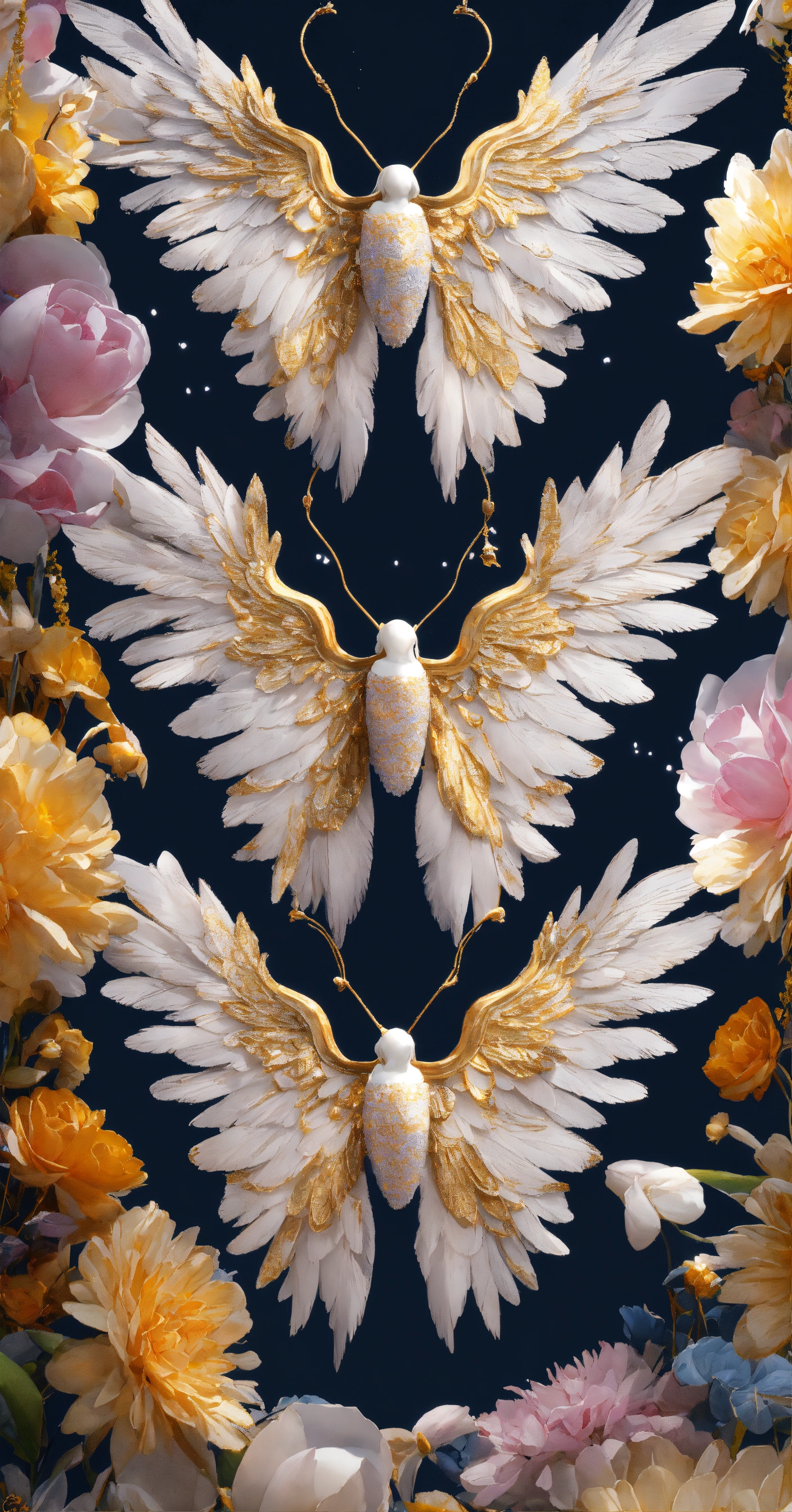 Lexica - Beautiful and perfect small angel wings in white, detailed and ...